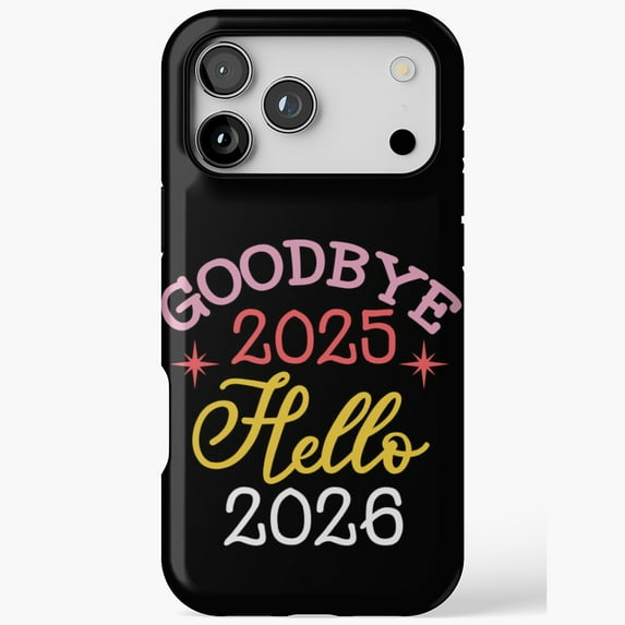 Goodbye 2025 Hello 2026 Switch Art iPhone Case 17 to 11 Pro Max ...