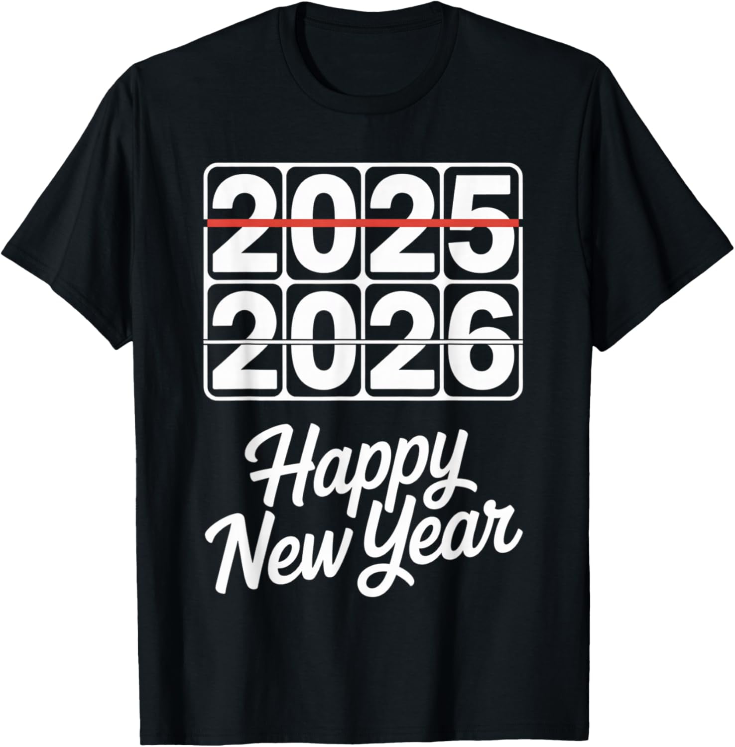 Goodbye 2026 Hello 2026 Clock Happy New Year Party Tee T-Shirt ...