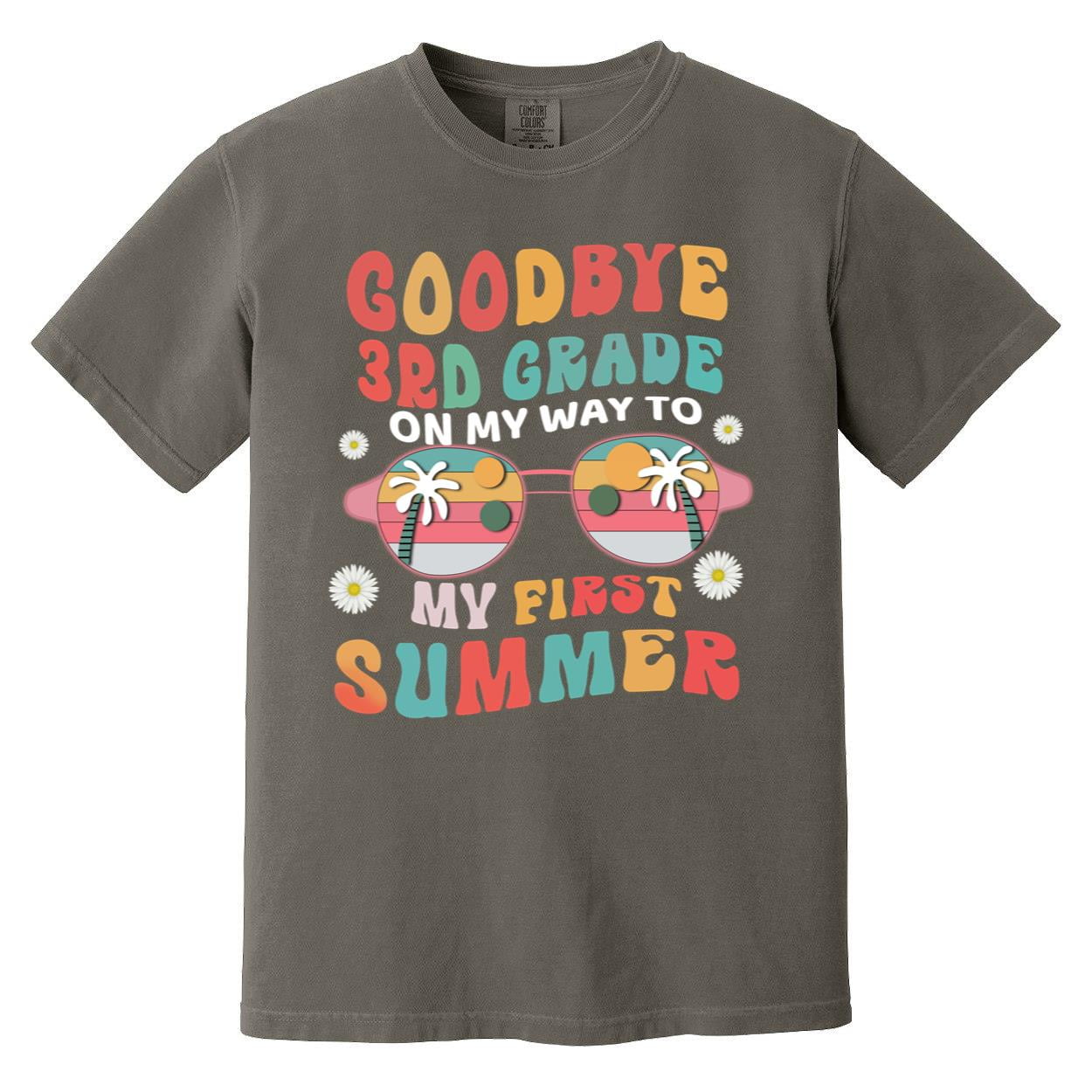 Goodbye 3rd Grade Hello 4th Grade Last Day Of School Comfort Color T ...