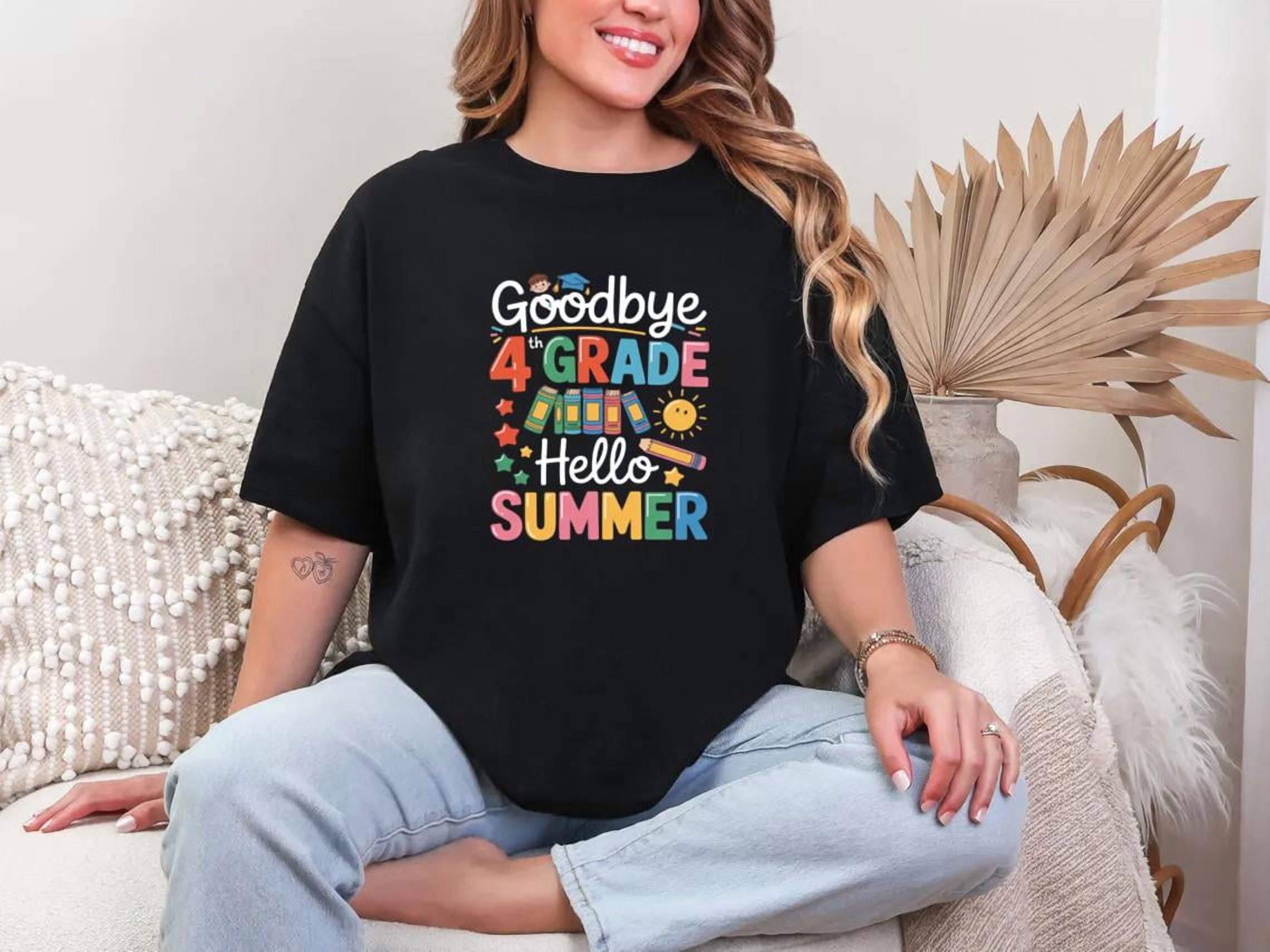 Goodbye 4th Grade Hello Summer Last Day Of School Student Kid Gift ...