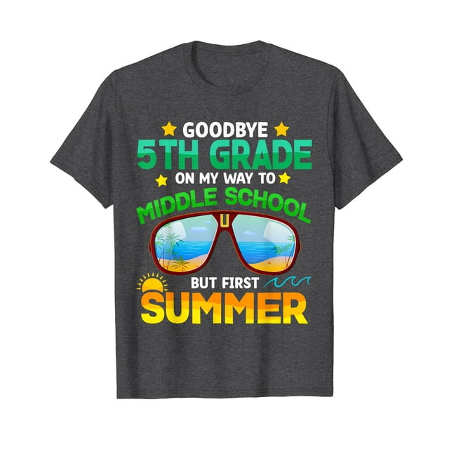 Goodbye 5th Grade Graduation To 6th Grade Hello Summer Kids T-Shirt ...