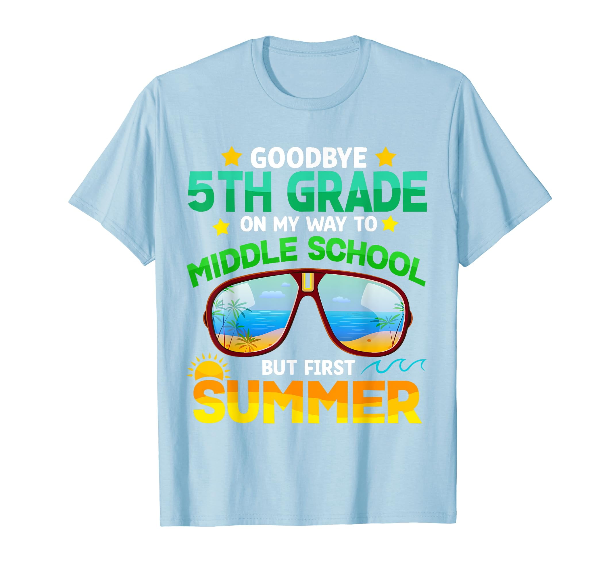 Goodbye 5th Grade Graduation To 6th Grade Hello Summer Kids T-Shirt ...