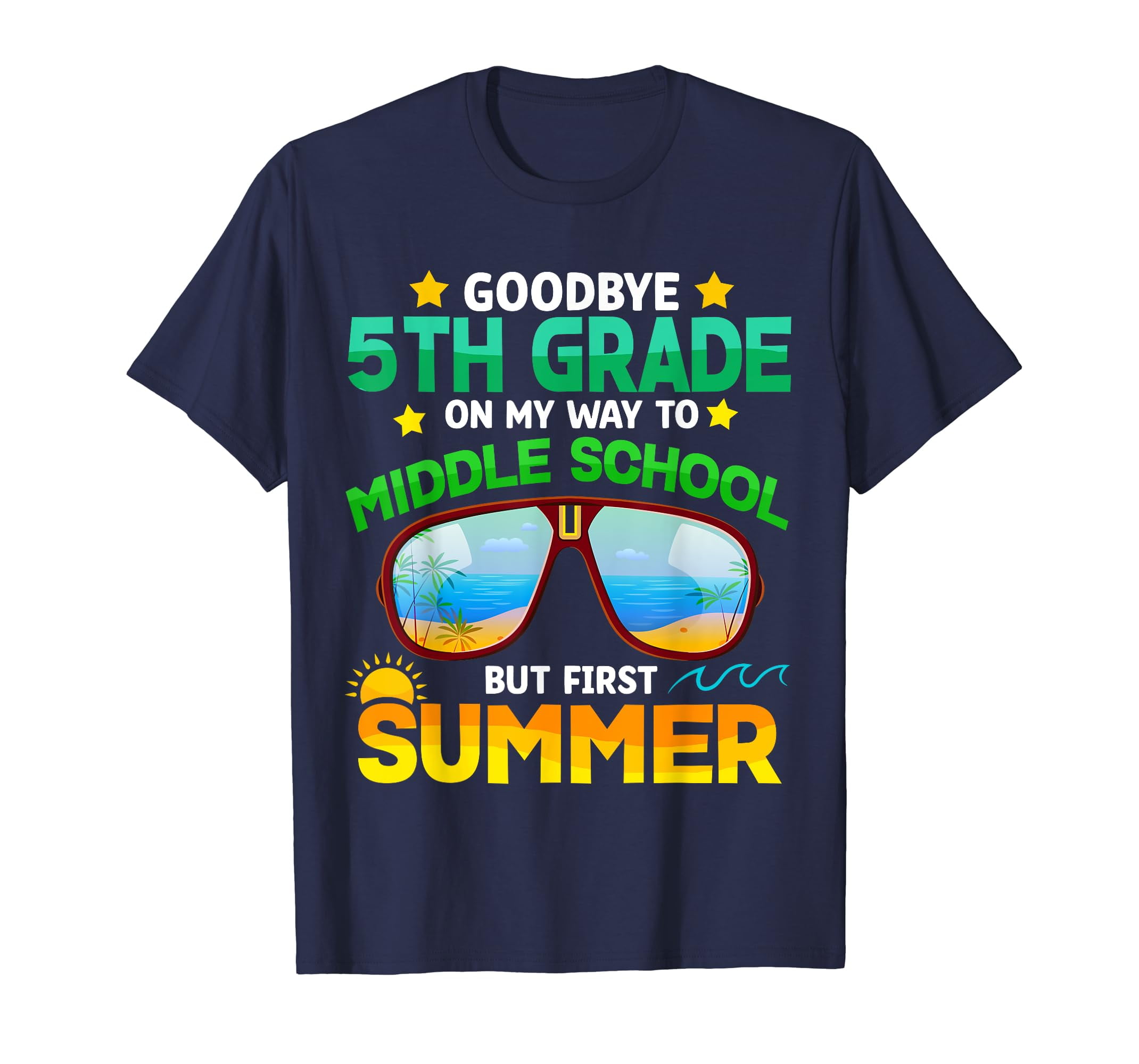 Goodbye 5th Grade Graduation To 6th Grade Hello Summer Kids T-Shirt ...