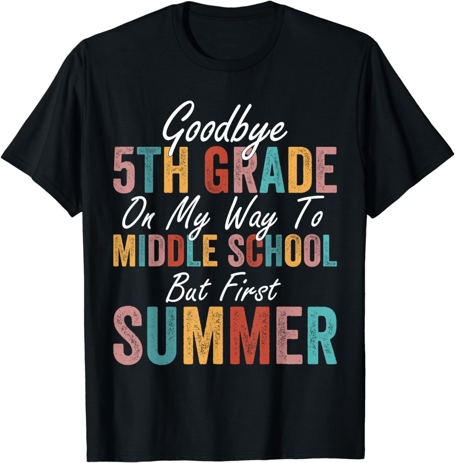 Goodbye 5th Grade Graduation To 6th Grade Hello-Summer Kids T-Shirt ...