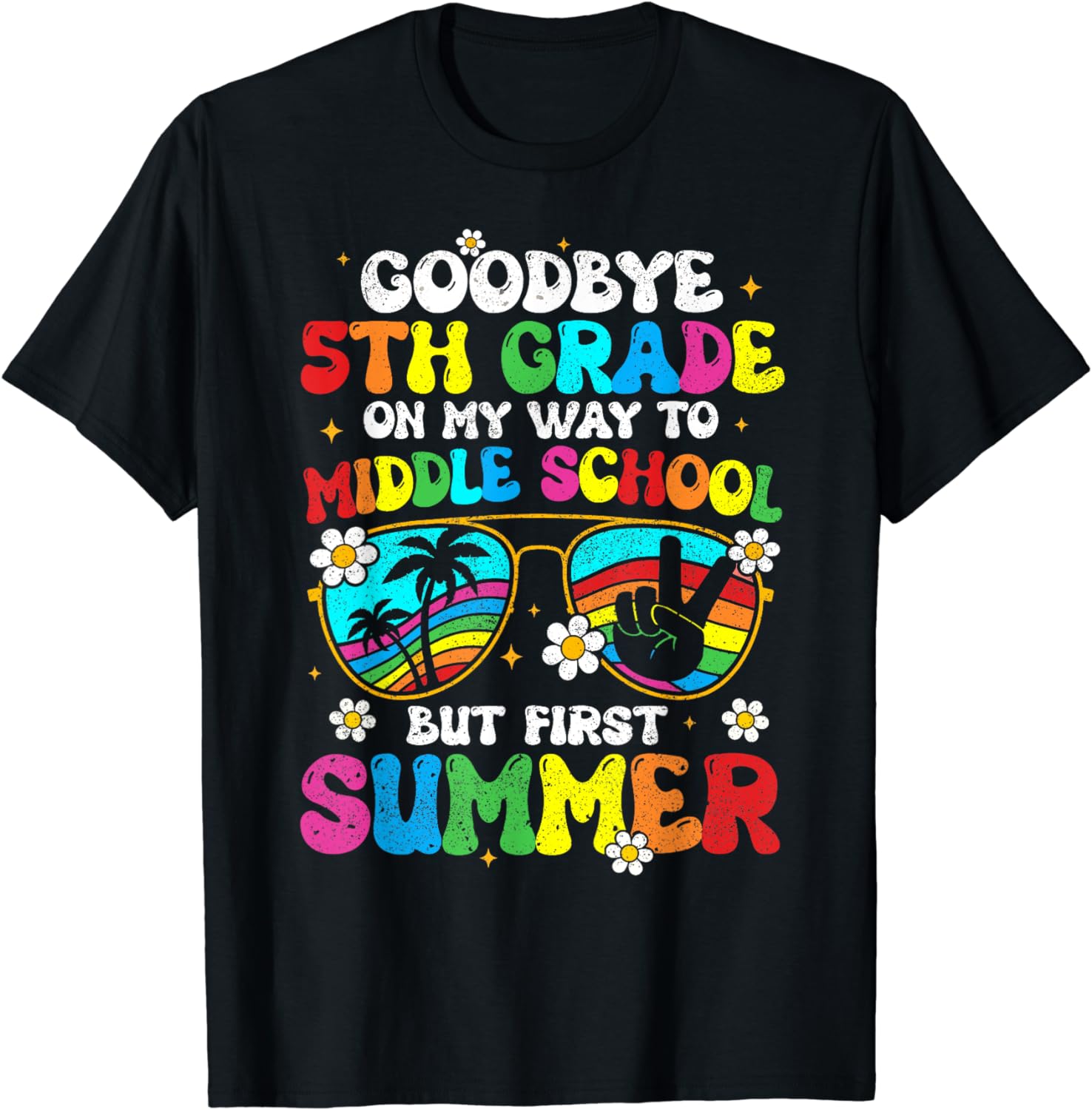 Goodbye 5th Grade Graduation To Middle school Hello Summer T-Shirt ...