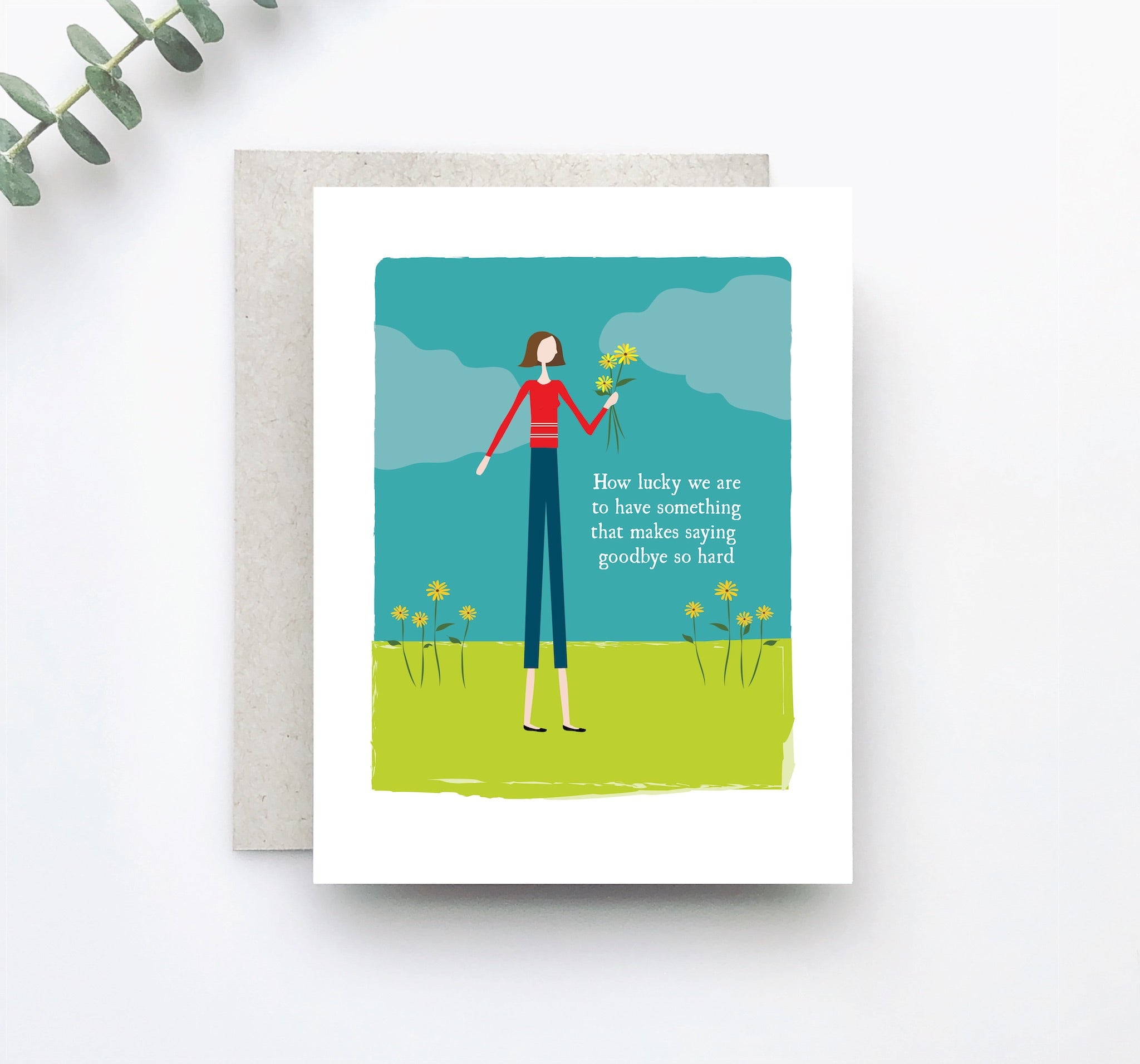 Goodbye Card with Meaningful Message – "How Lucky We Are to Have ...