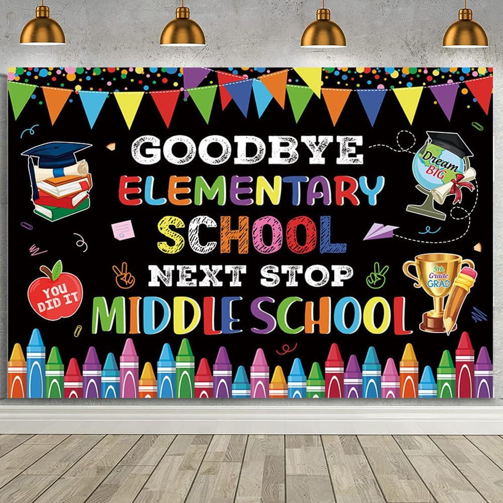 Goodbye Elementary School Next Stop Middle School Party Decorations ...