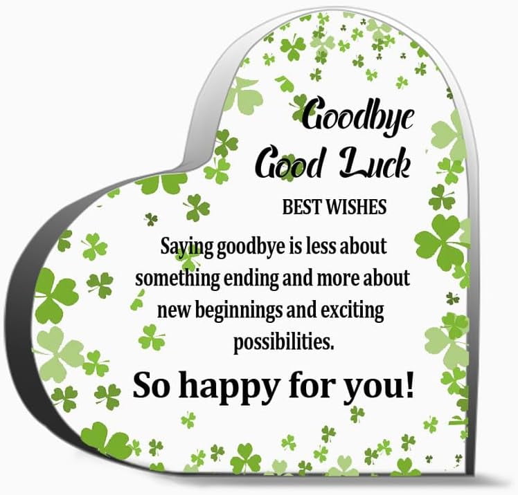 Goodbye Good Luck Best Wishes Saying Goodbye Is Less About Gifts For ...