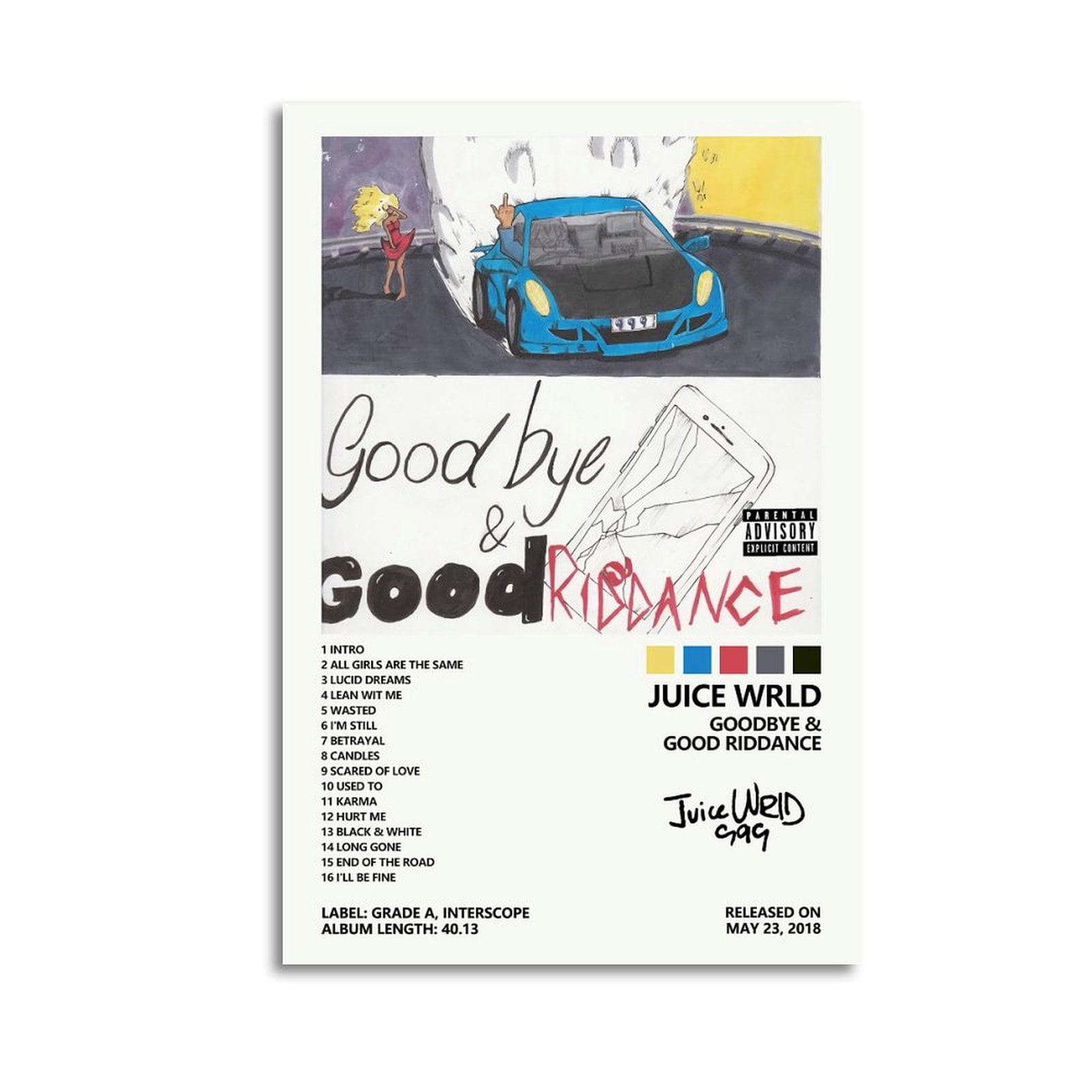 Goodbye & Good Riddance Album Cover Canvas Wall Art Posters and Prints ...