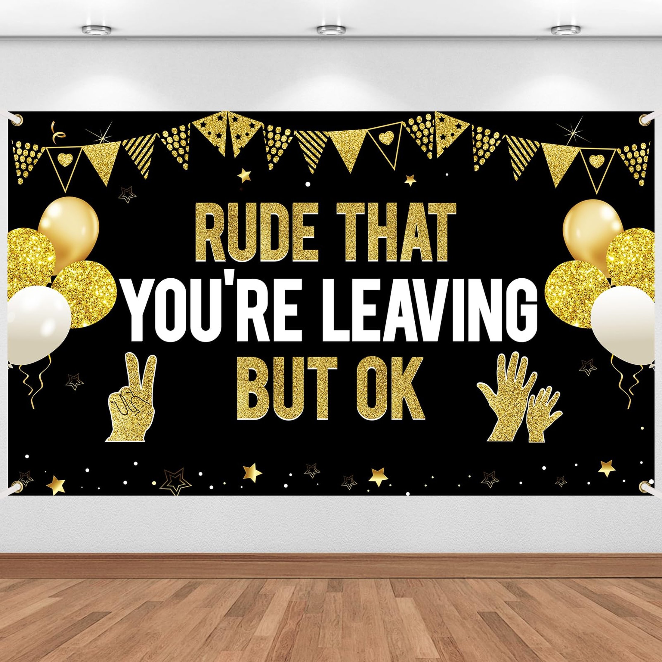 Goodbye & Good Riddance Banner - Funny Farewell Party Decorations for ...