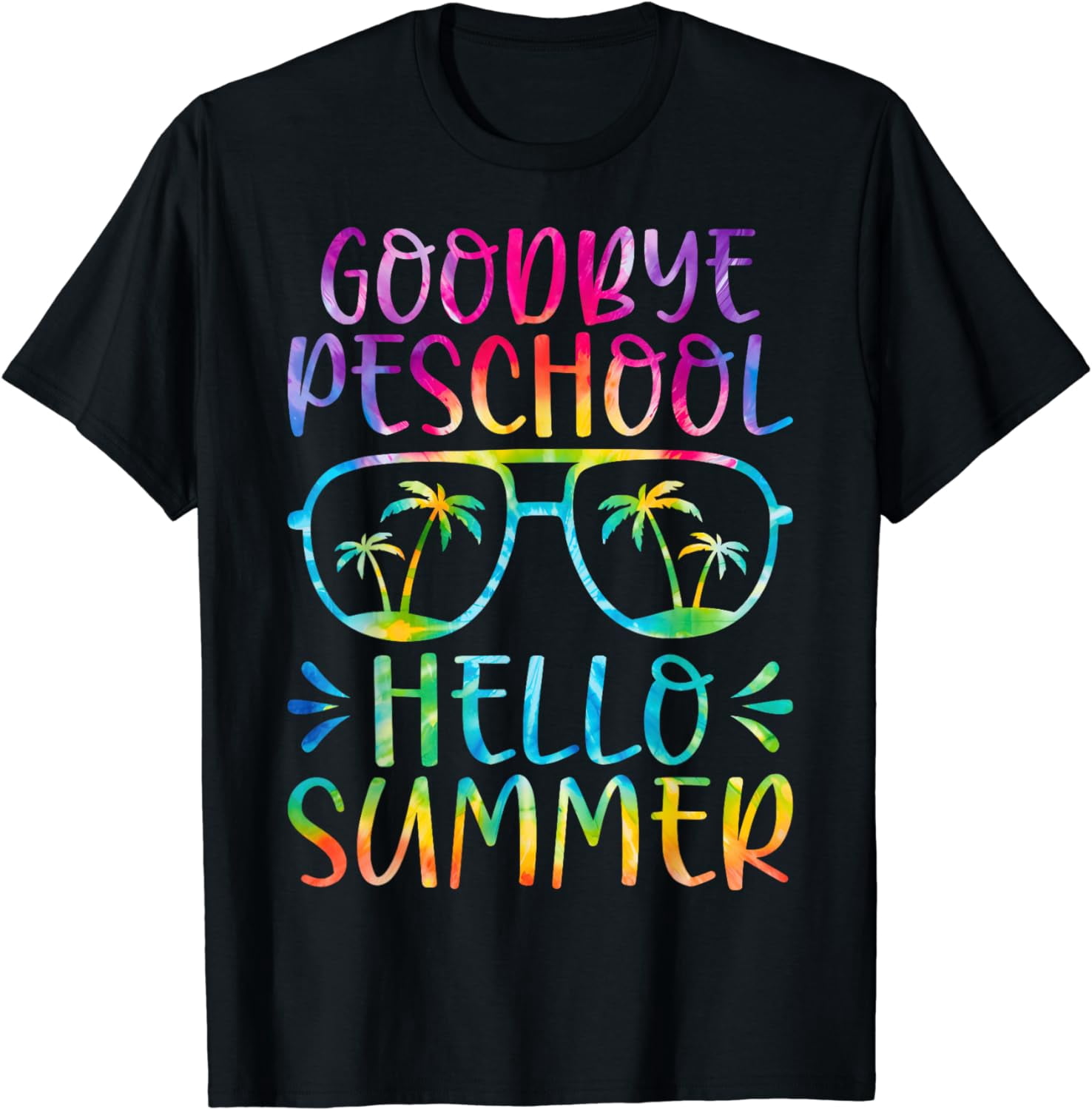 Goodbye Preschool Hello Summer Last Day Of School Boys Kids Short T ...