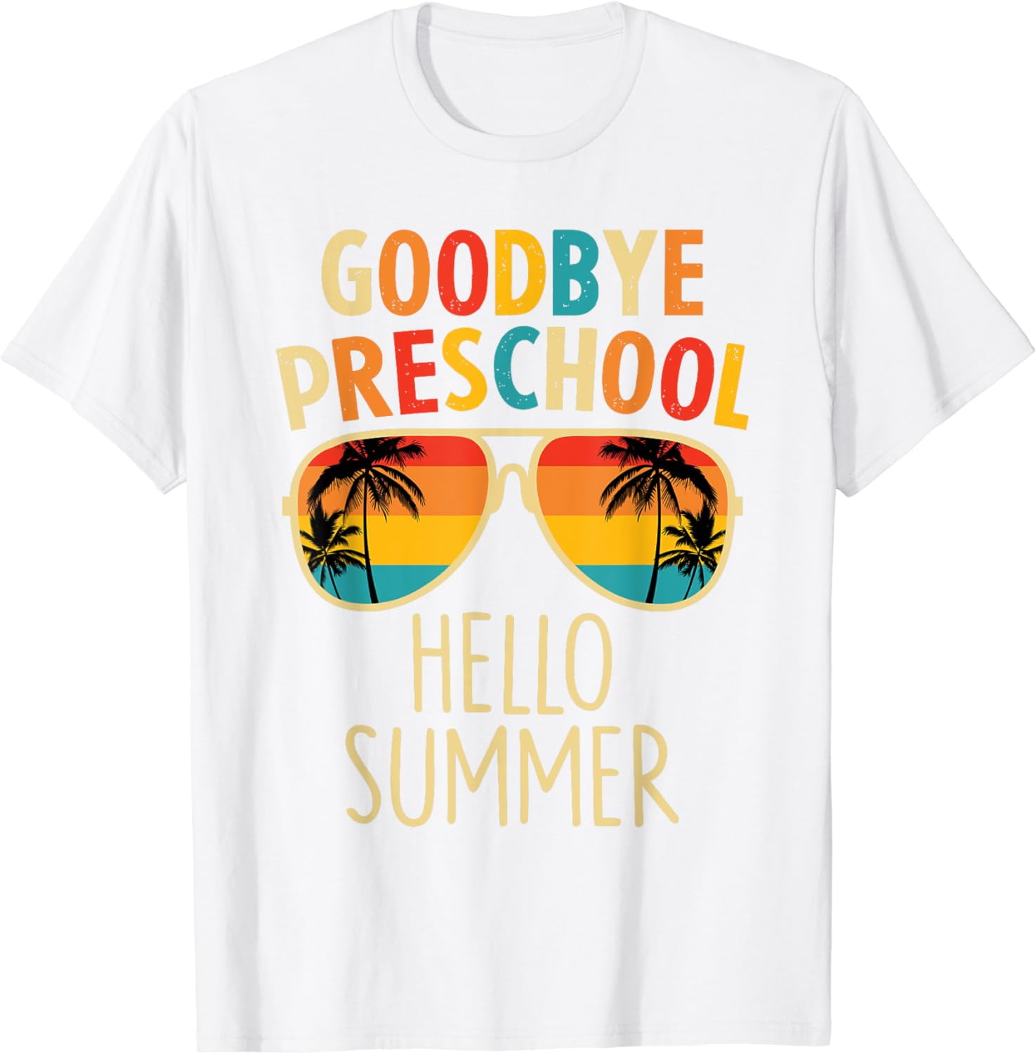 Goodbye Preschool Hello Summer Last Day Of School Boys Kids T-Shirt ...