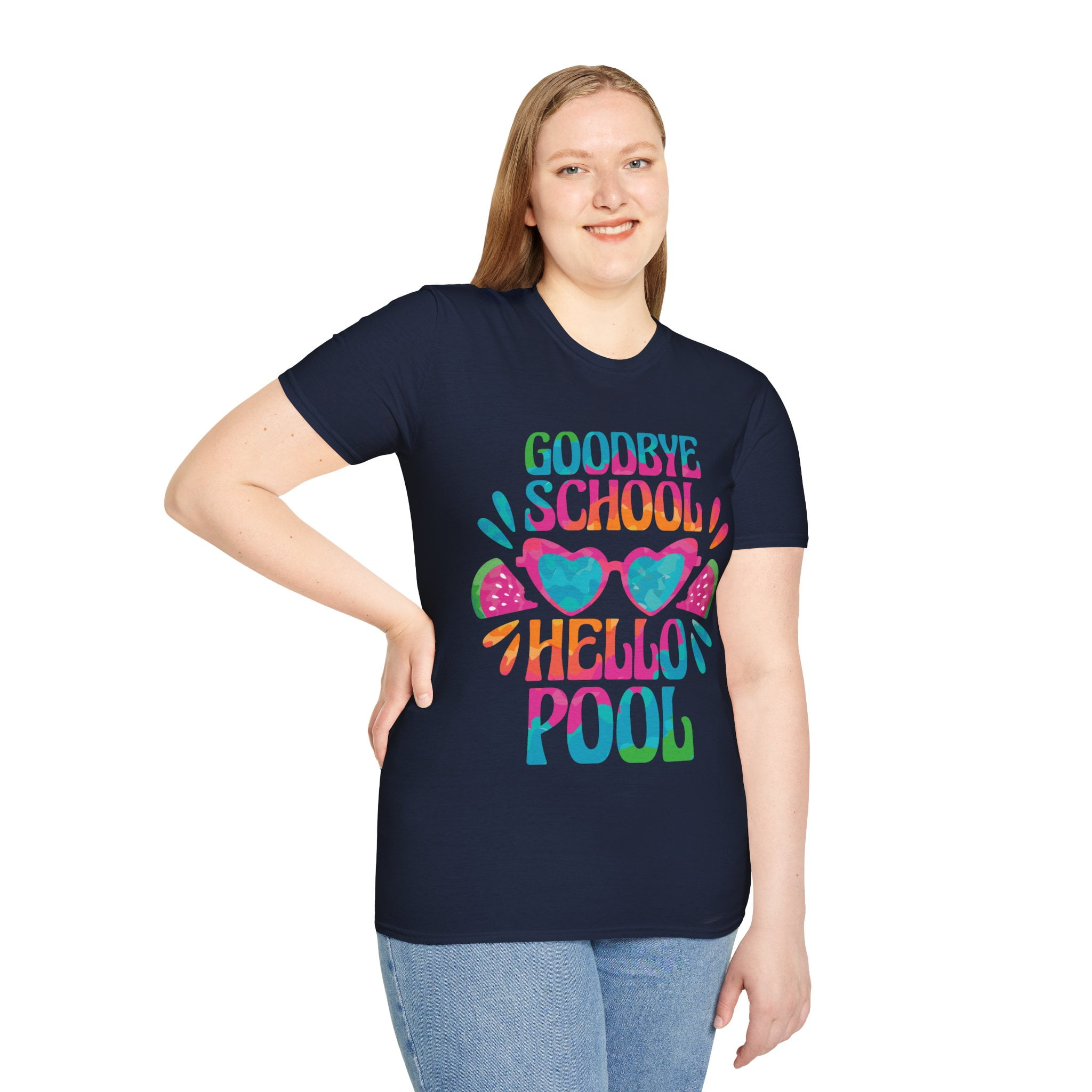 Goodbye School Hello Pool Summer fun and Watermelon Tshirt - Walmart.com