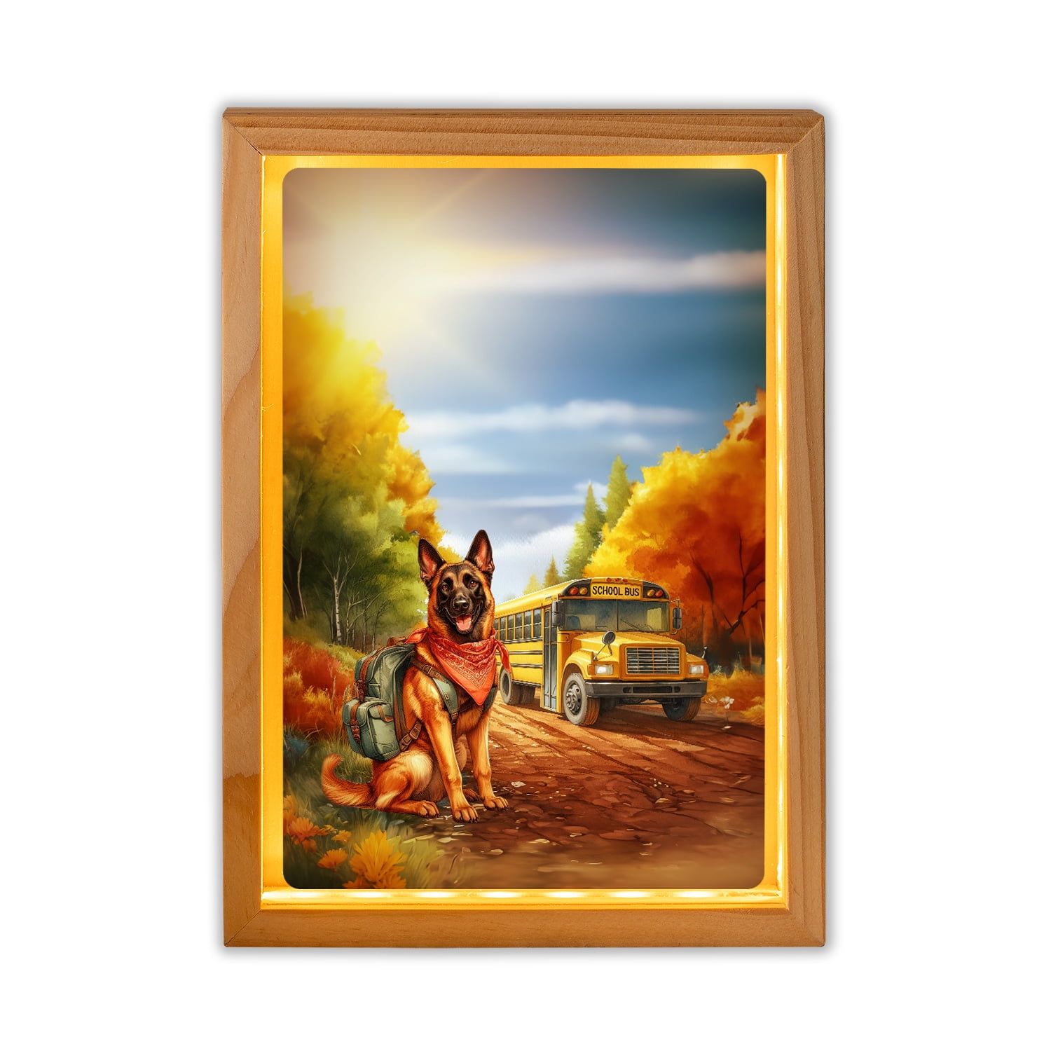 Goodbye Summer Belgian Malinois Hello Fall Time for School Acrylic ...