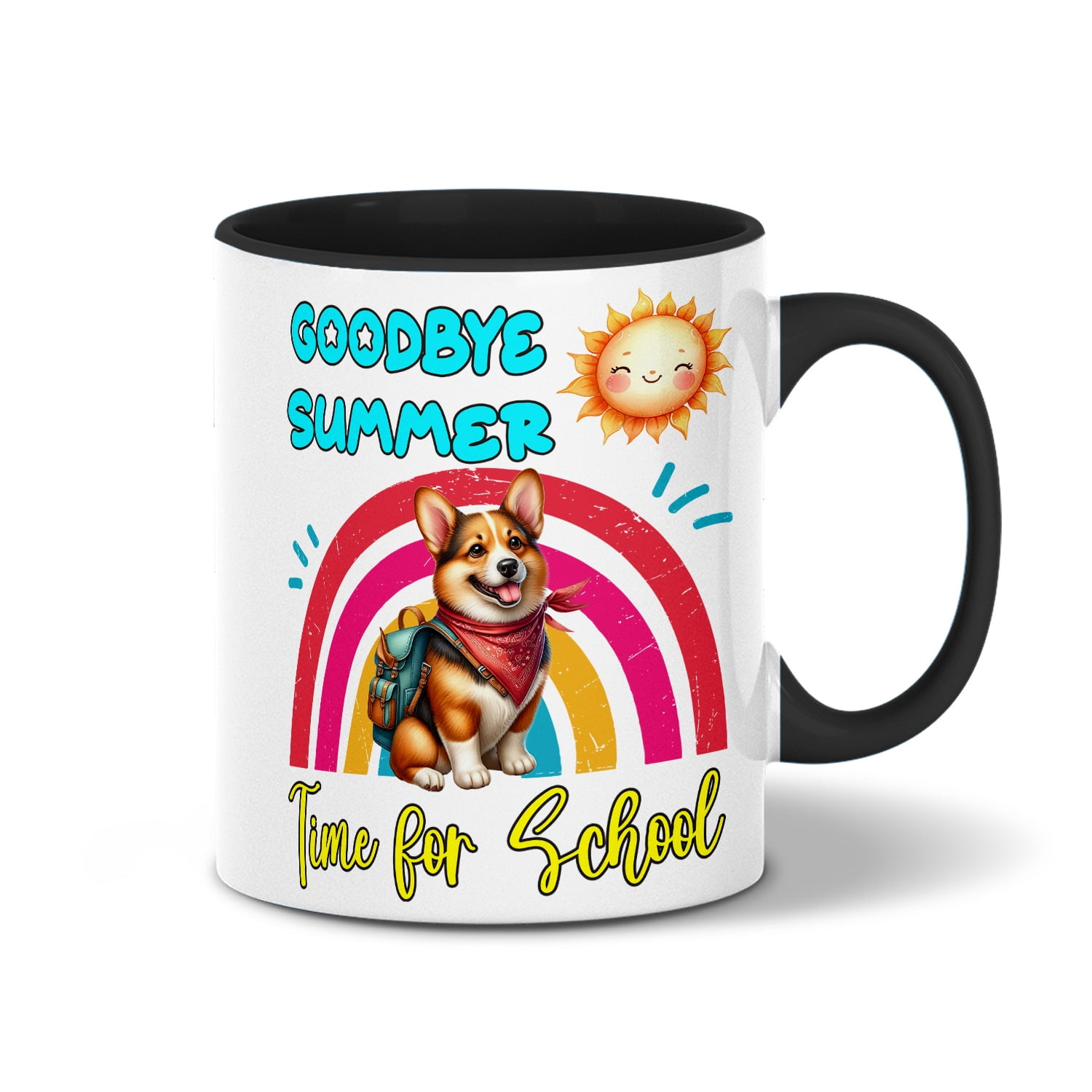 Goodbye Summer Corgi Hello Fall Time for School 11oz Accent Two-tone ...