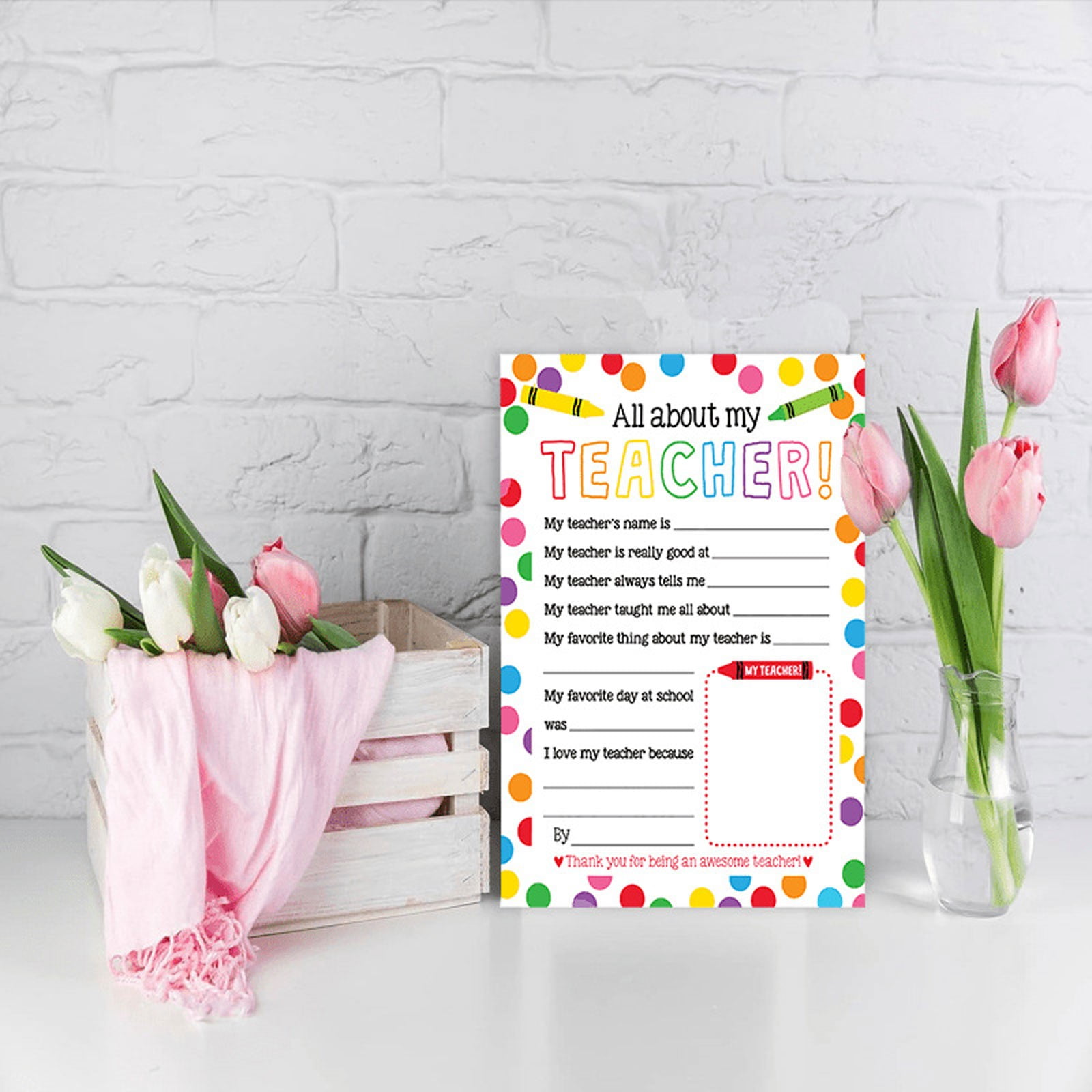 Goodbye Thank You Teacher Card Great Teacher Appreciation Card From ...