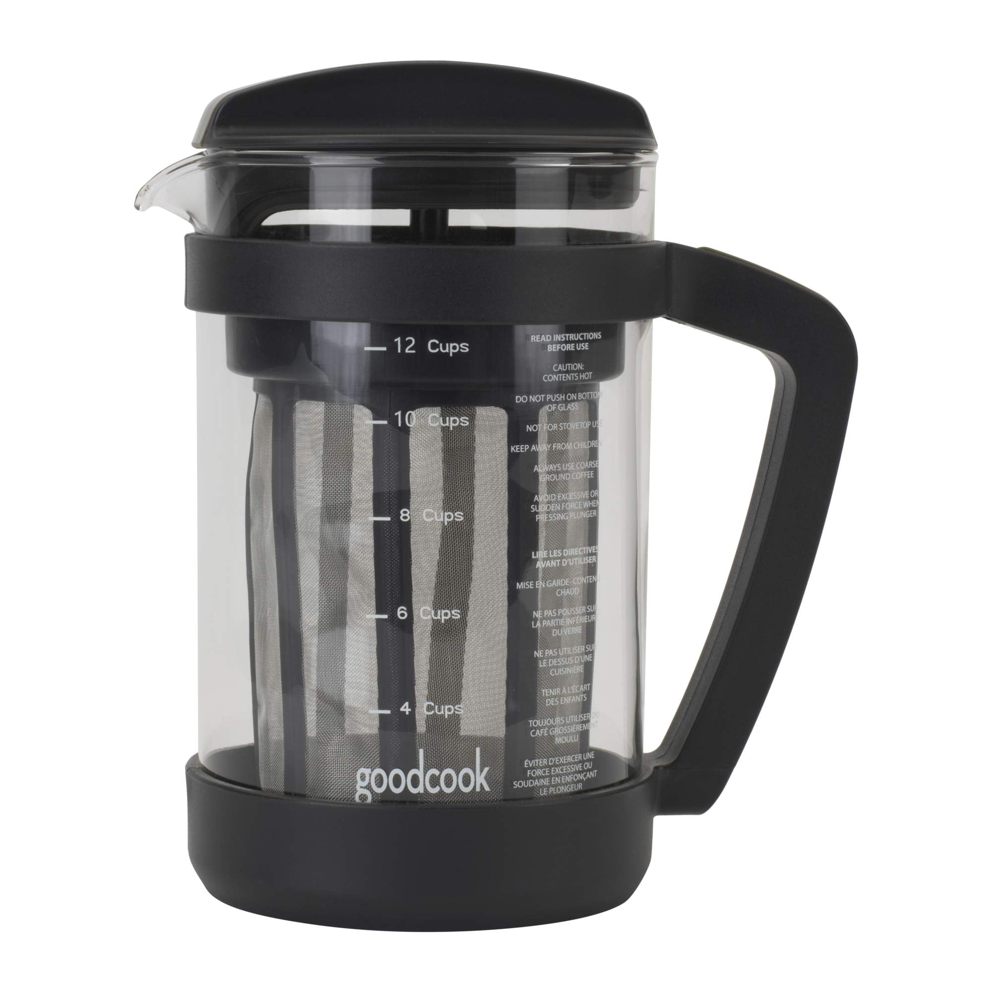 Goodcook Koffe 1.5L Glass Cold Brew Coffee Maker with BPA-Free Plastic ...