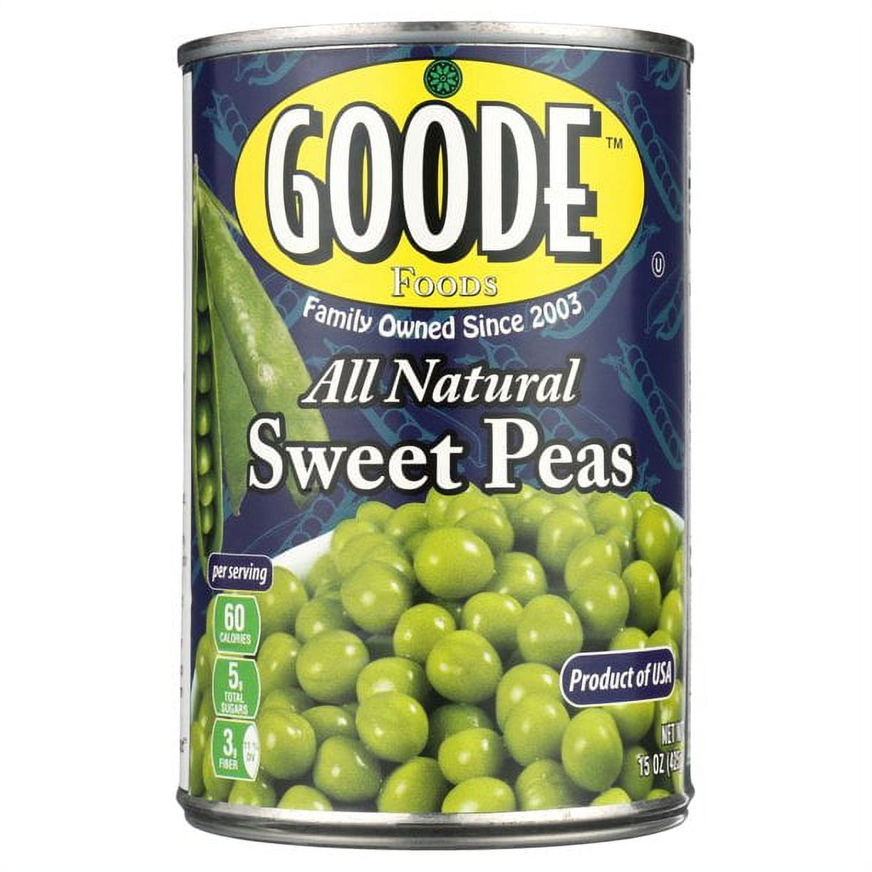 Goode Foods Canned Sweet Peas, 15 oz Can - Walmart.com