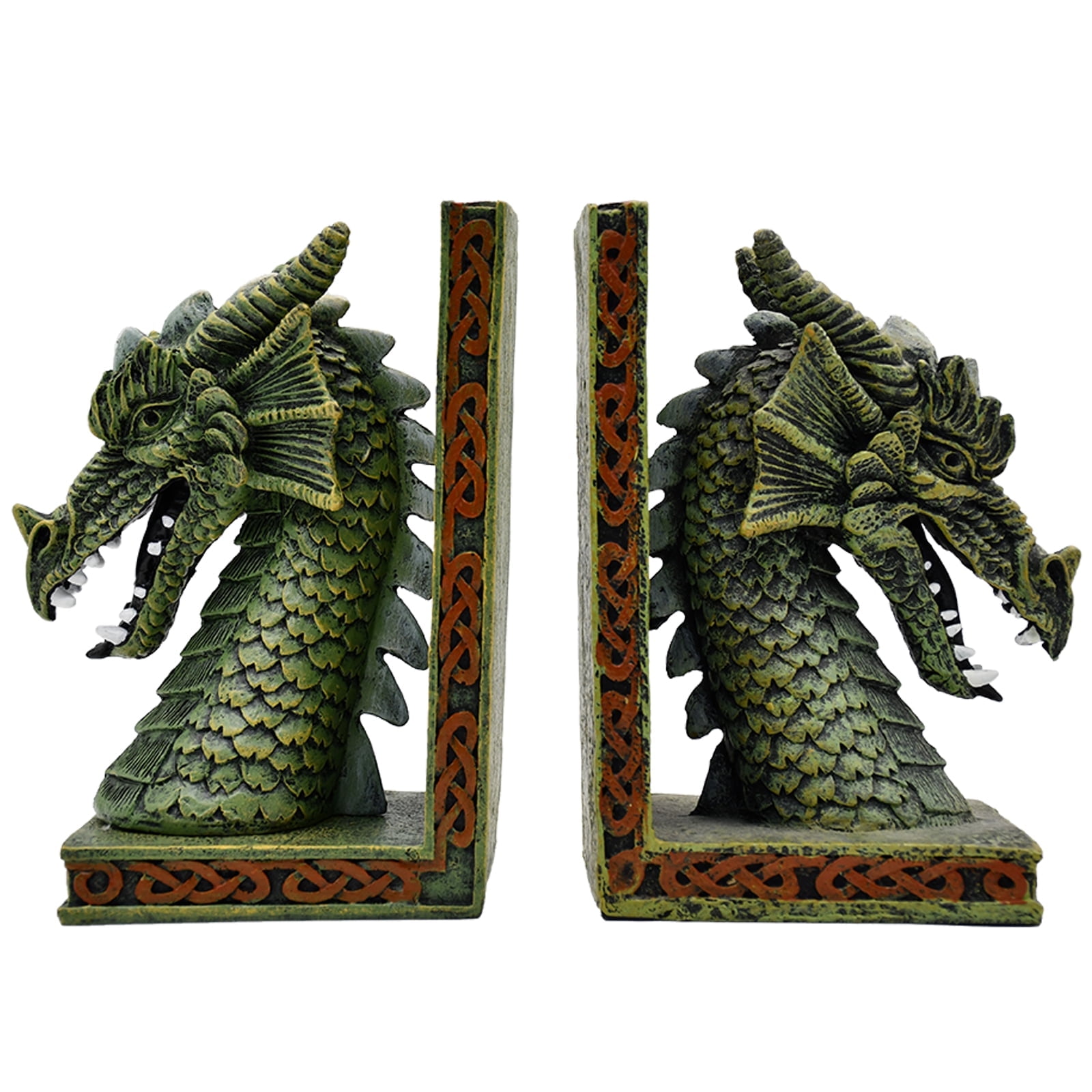 Copper Dragon Bookends for Shelves - 2 Pairs Heavy Book Ends , Objects ...
