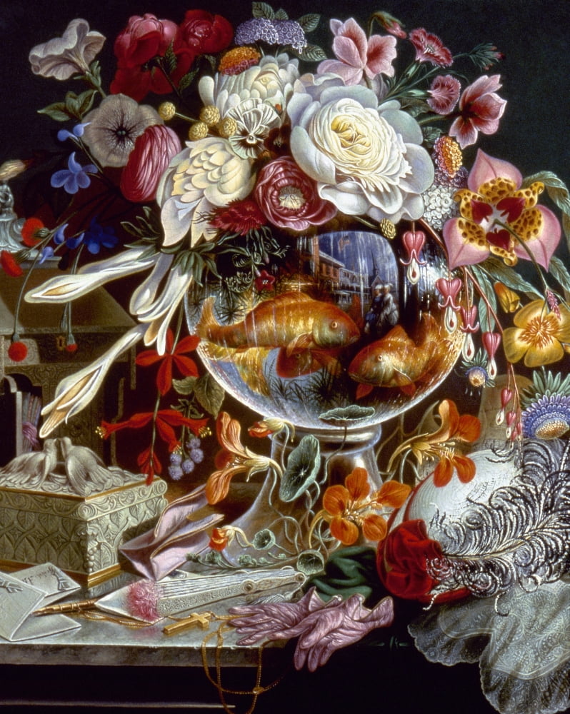 Goodes: Fishbowl, 1867. /N'Fishbowl Fantasy.' Oil On Canvas By Edward ...