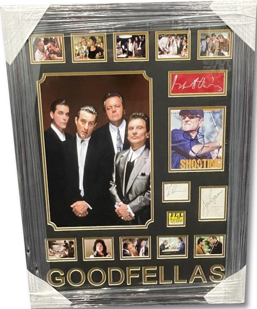 Goodfellas Cast Autographed Custom Framed Cuts Robert DeNiro Joe Pesci ...