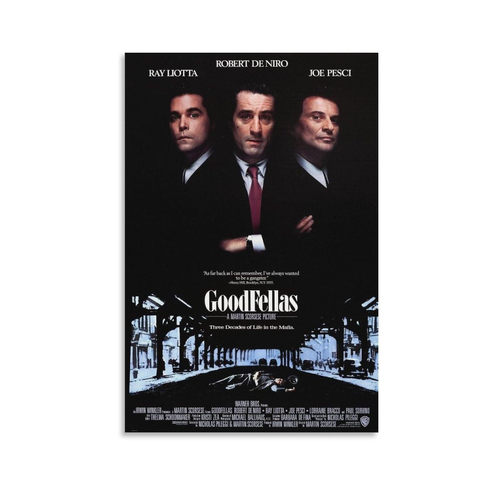 Goodfellas Movie Poster (1990) Gangster Crime Movie Poster HD Canvas ...