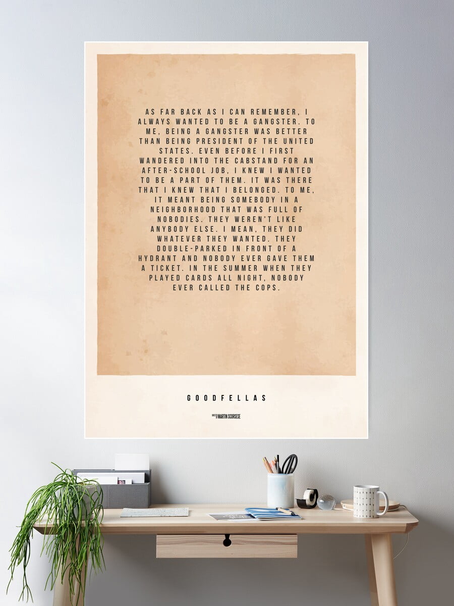 Goodfellas Movie Poster Poster Wall Art, Modern Wall Decor For Living ...