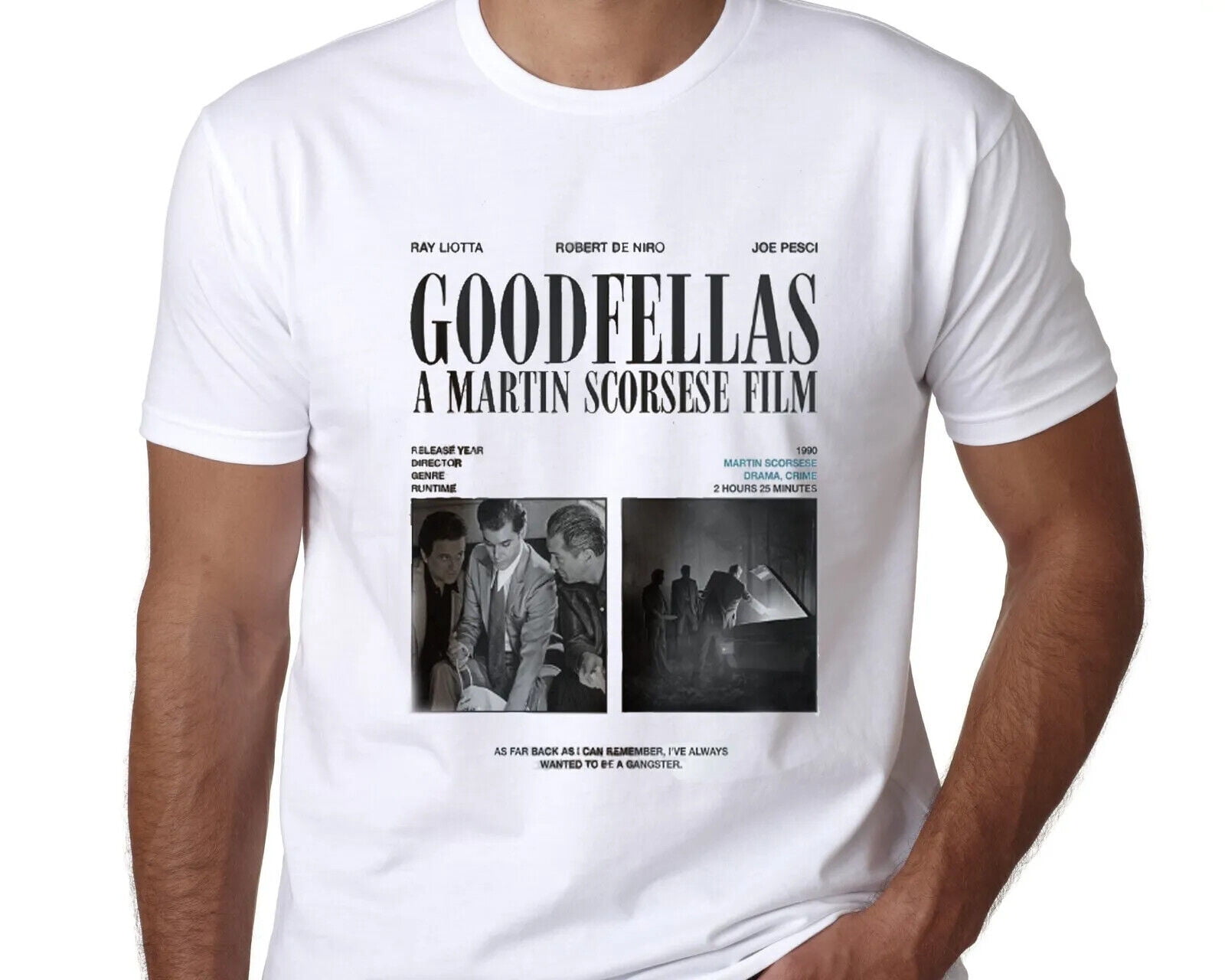 Goodfellas Movie Retro Martin Scorcese Gangster Mafia Film T-Shirt ...