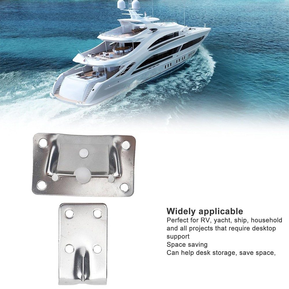 Goodhd 1 Pair Removable Table Bracket, Marine Grade Stainless Steel ...