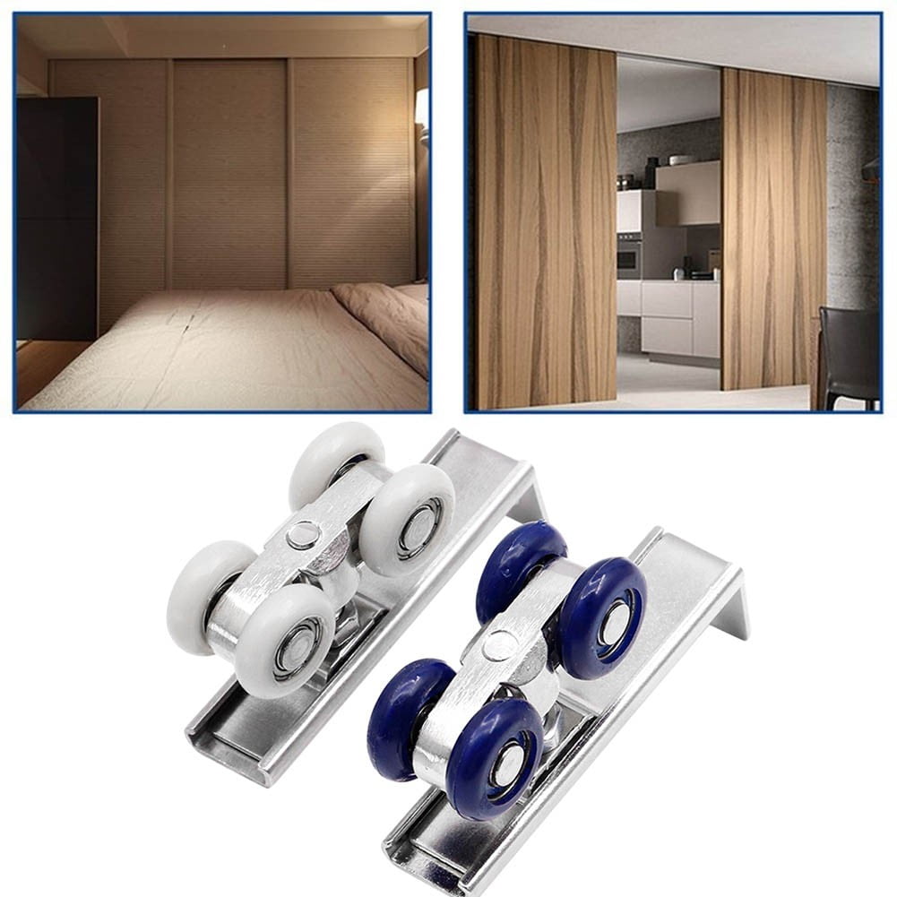 Goodhd 1 Pair Sliding Door Roller Hardware Slide Doors Pulley Wheels ...