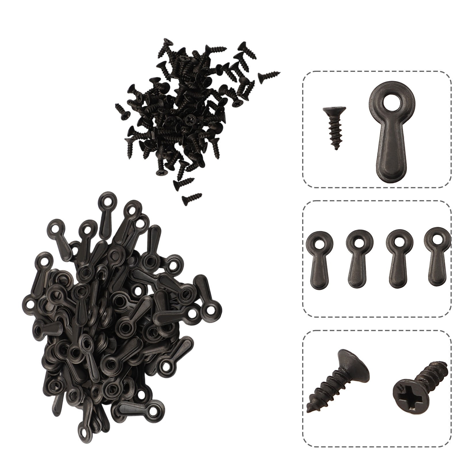 Goodhd 100 Pcs Picture Framing Parts Photo Frame Turn Button Hardwares ...