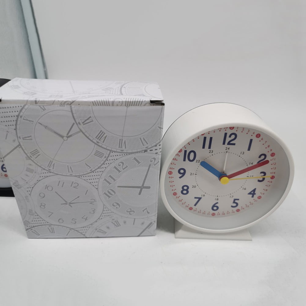 Goodhd 10Cm Metal Luminous Alarm Clock Silent Desk Clock 24-Hour Round ...