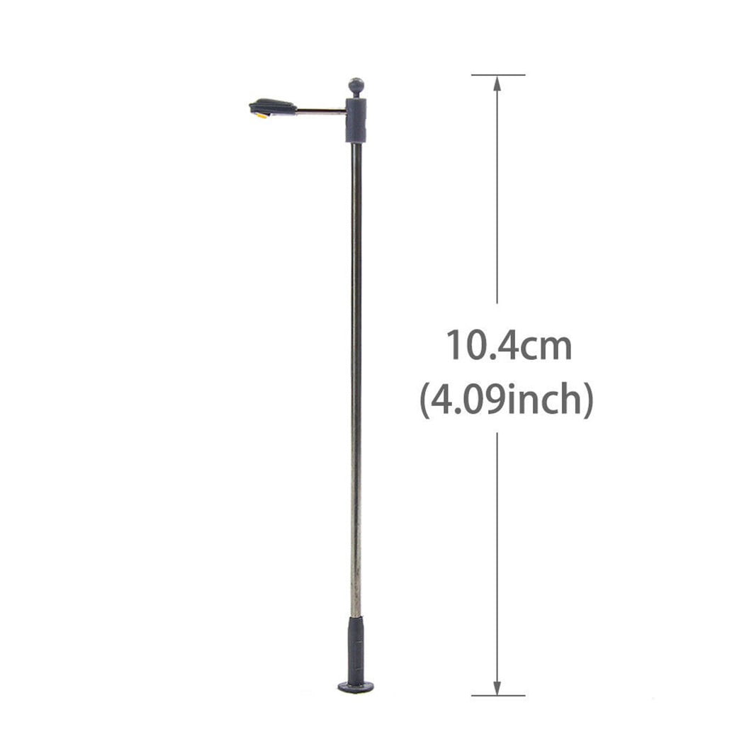 Goodhd 10Pcs Model Railway Train Ho Oo Scale Lamp Post Street Lights ...