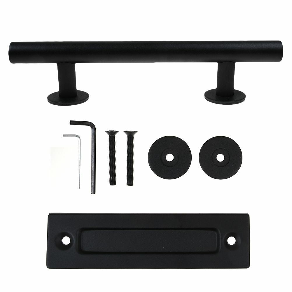 Goodhd 12\" Sliding Barn Door Pull Flush Handle Gate Hardware Set Iron ...