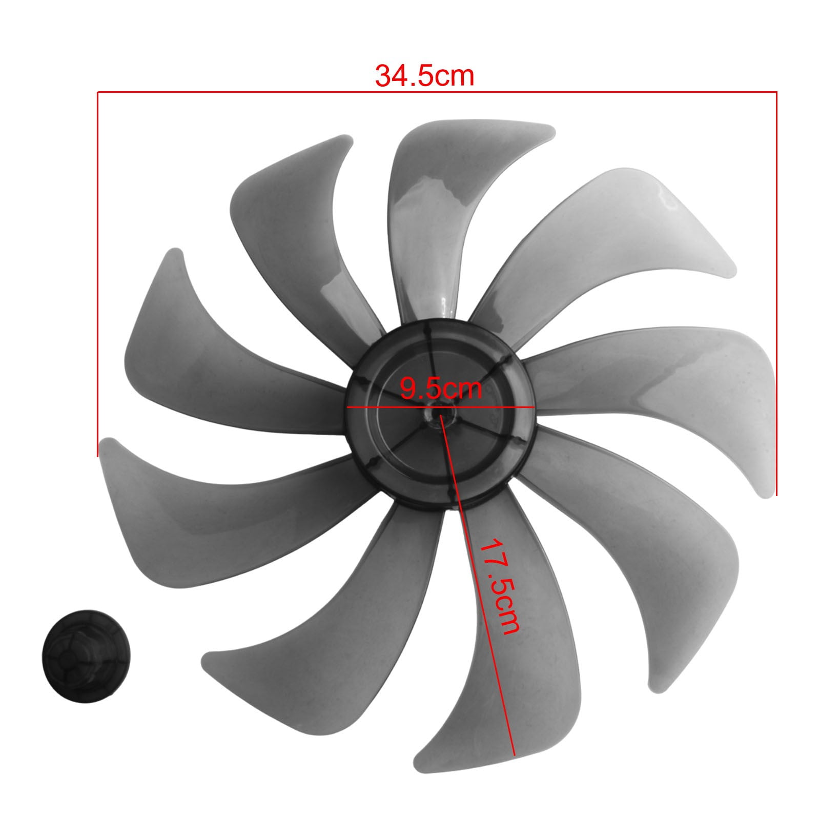 Goodhd 14 Inch Floor Fan Table Fan Blade With Nut Cover Fan Blade Fan ...