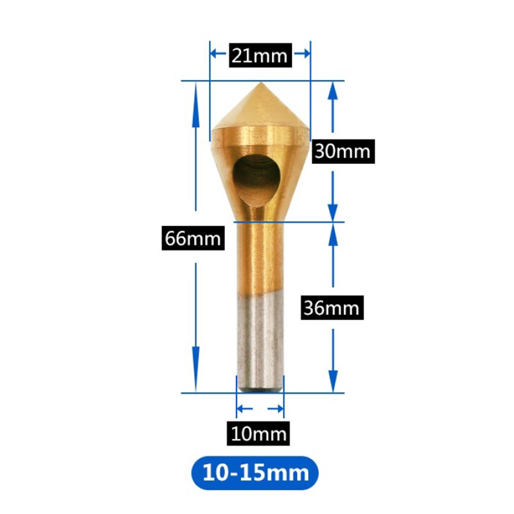 Goodhd 1Pc Titanium Countersink Deburring Drill Bit Hole Cutter Metal ...