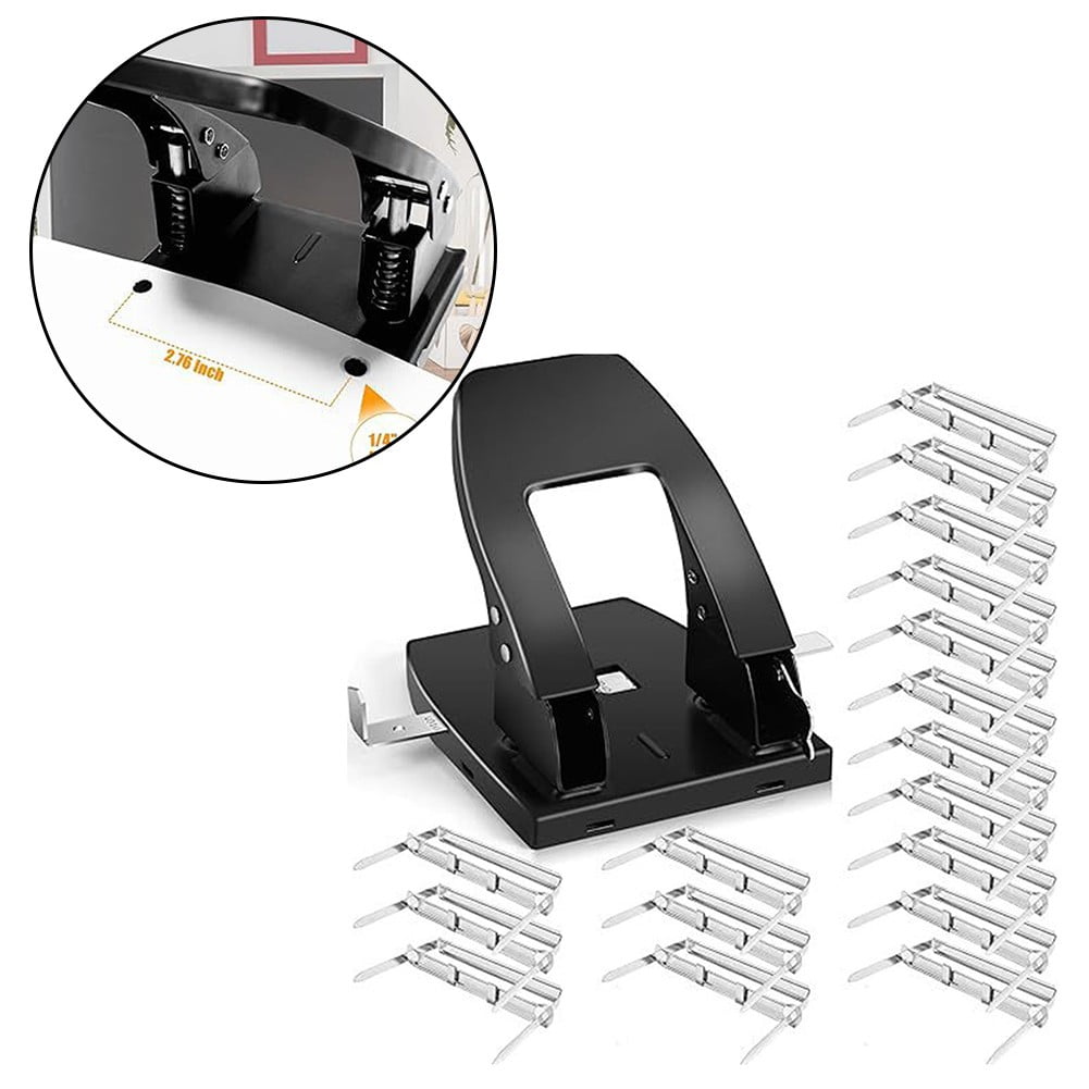 Goodhd 2 Hole Punch With 100 Prong Paper Fastener Heavy Duty Paper Two ...