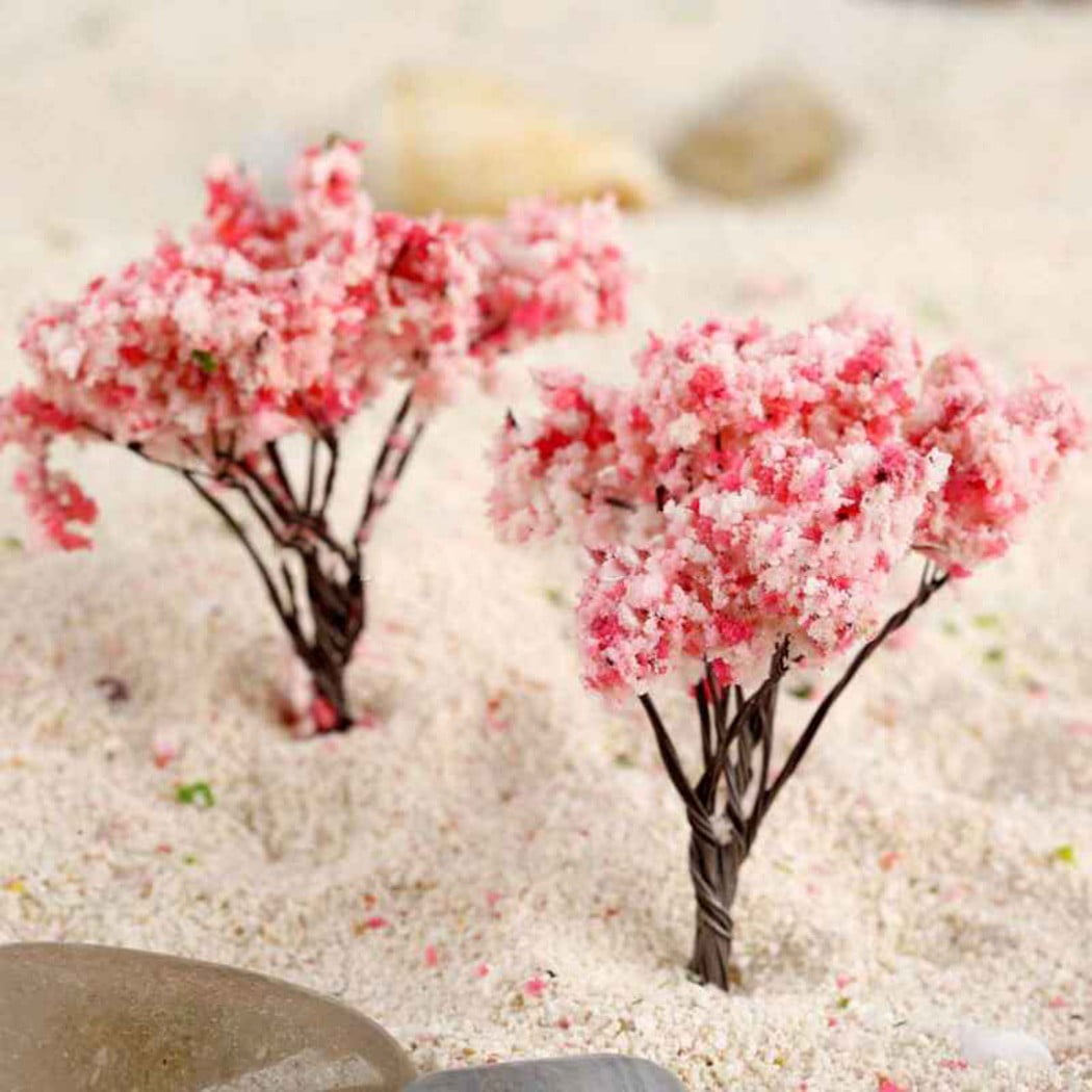 Goodhd 20Pcs Flowering Cherry Tree Plant Model Tree Railway Layout ...