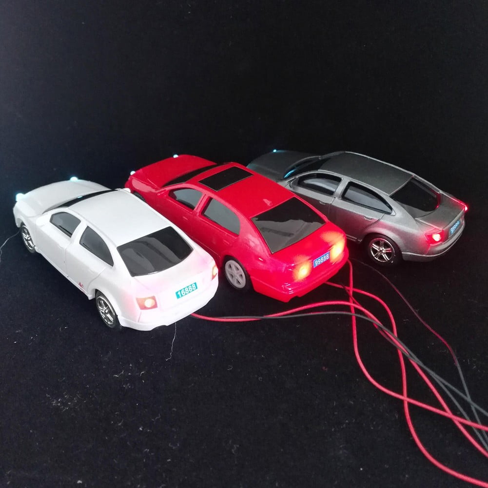 Goodhd 20Pcs Model Railway Lighted Model Car N Scale Model Car Building ...