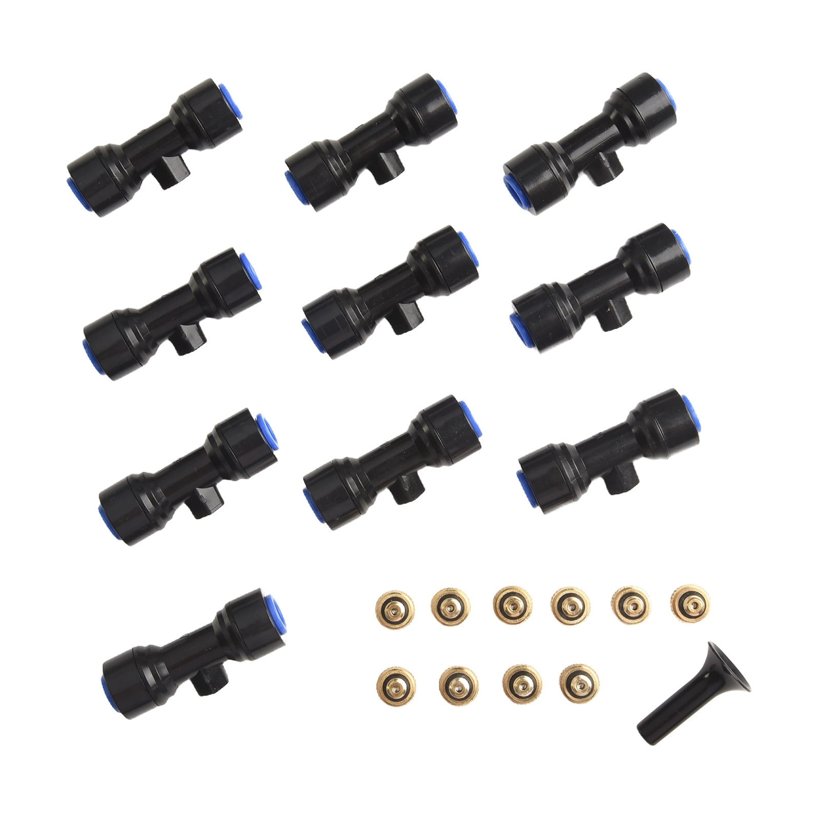 Goodhd 21 Pieces T-Piece Water Pipe Connector With Brass Mist Nozzles ...