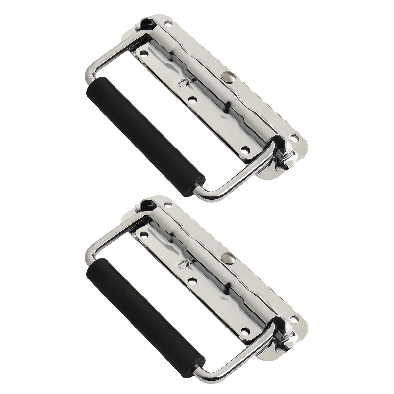 Goodhd 2Pcs Chrome Plated Spring Loaded Handles With Rubber Grip For ...
