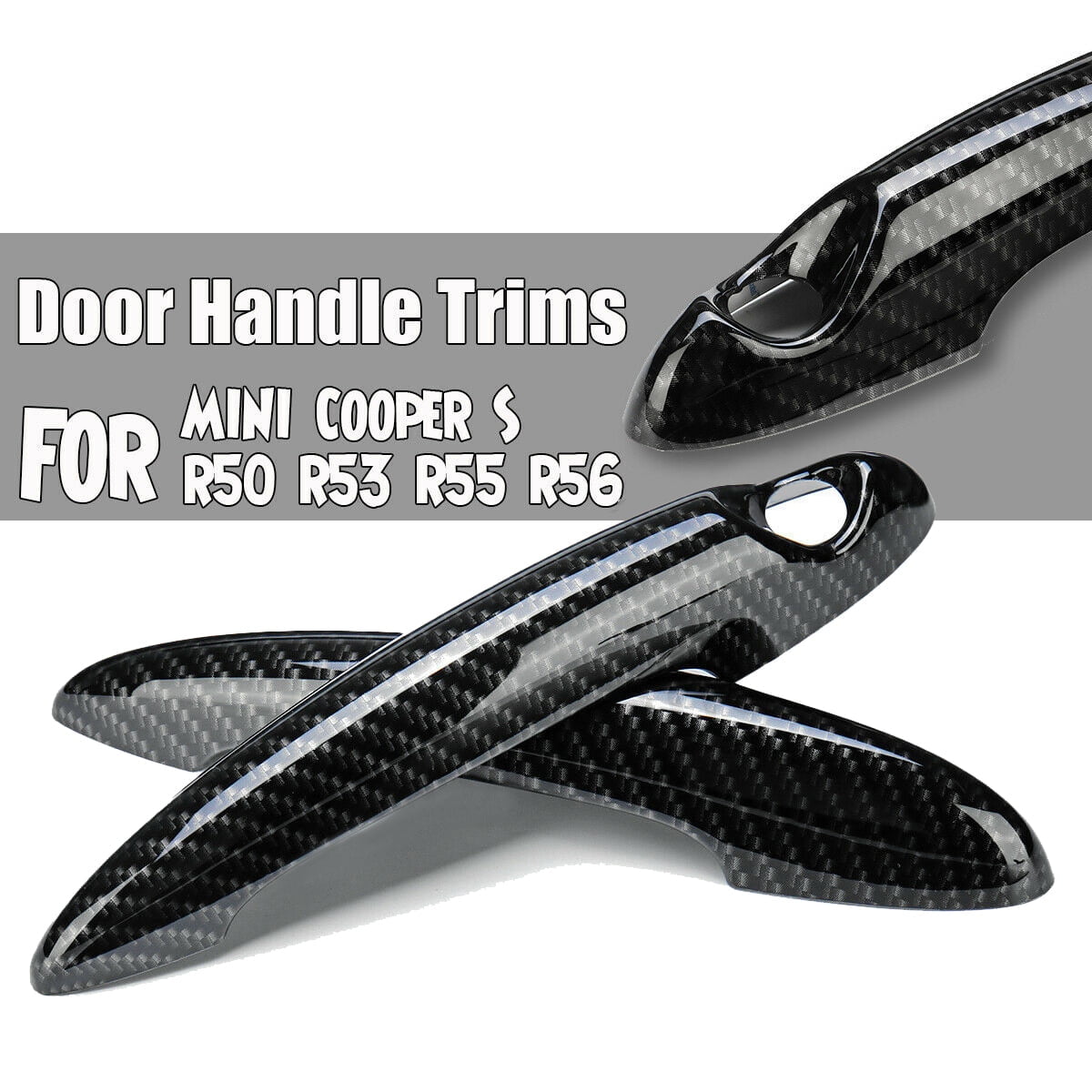 Goodhd 2Pcs Handle Covers For MINI Cooper S R50 R53 R55 R56 Carbon ...