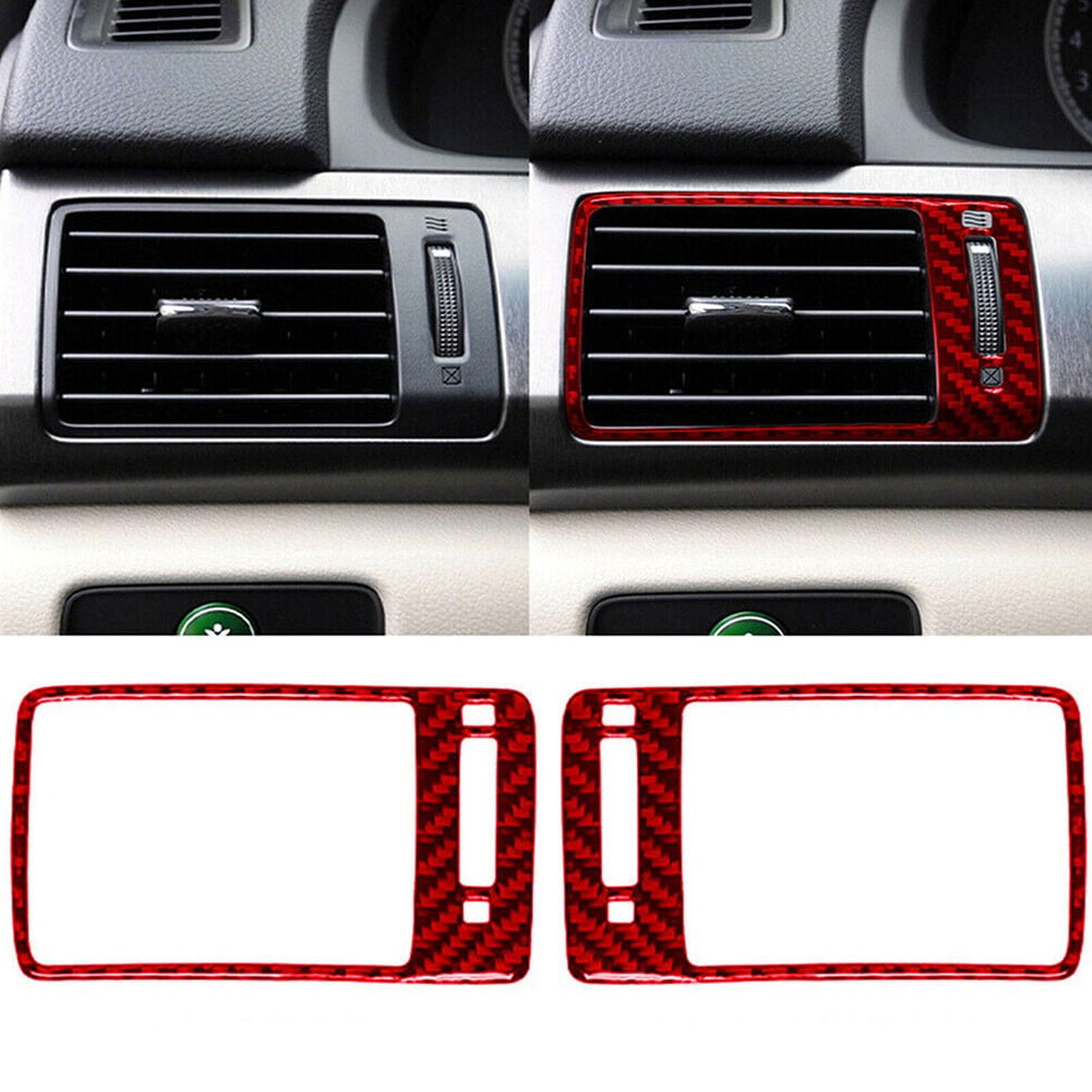Goodhd 2Pcs Red Carbon Fiber Side Air Vent Sticker Trim For Honda For ...