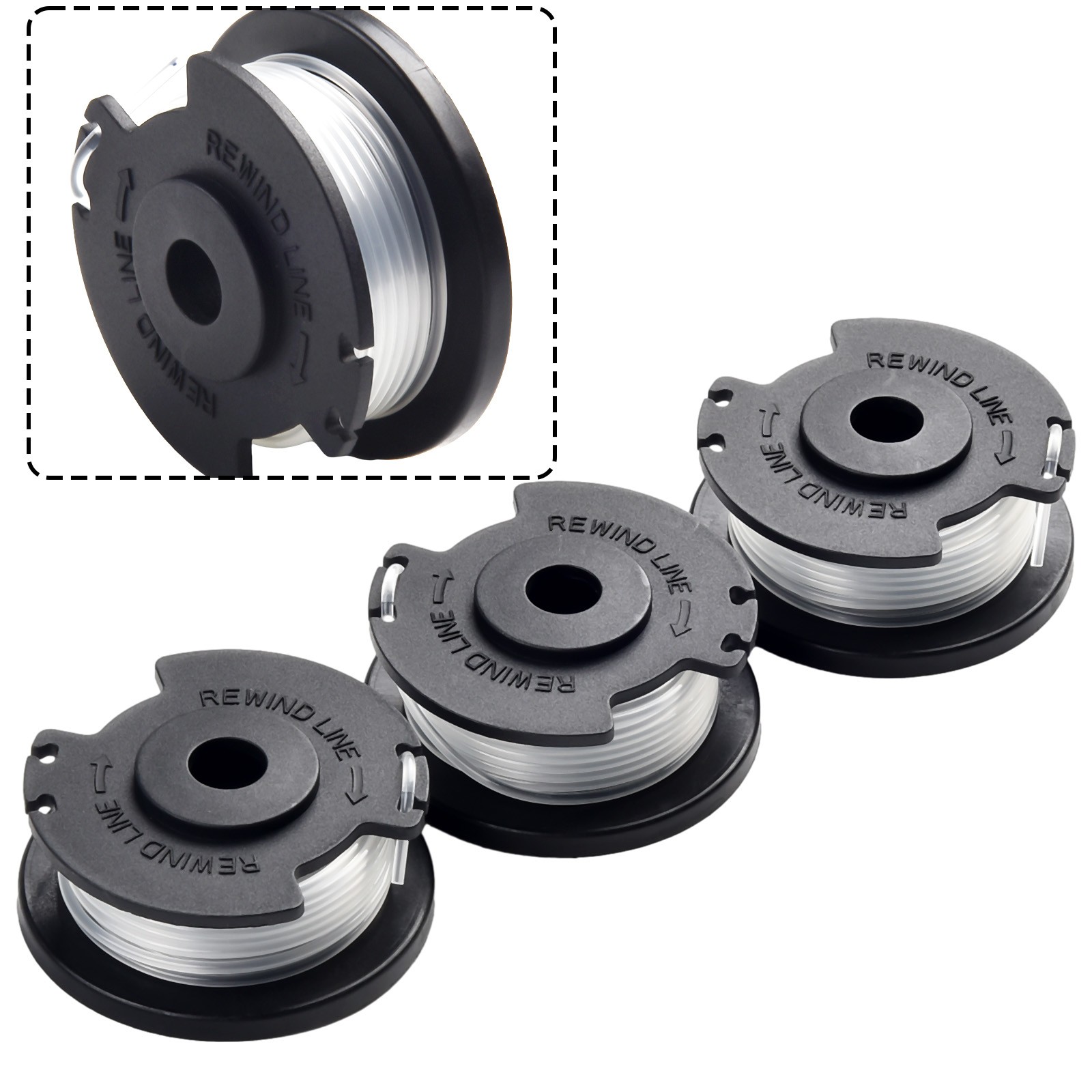 Goodhd 3× Spool Line Spool For Einhell Grass Trimmer For Ge-Ct 18/28 Li ...