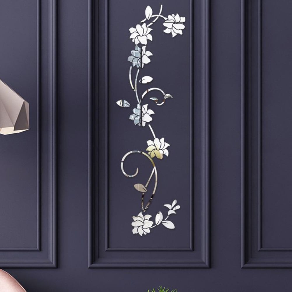 Goodhd 3D Rattan Flower Stickers For Wall Door Living Room Bedroom ...