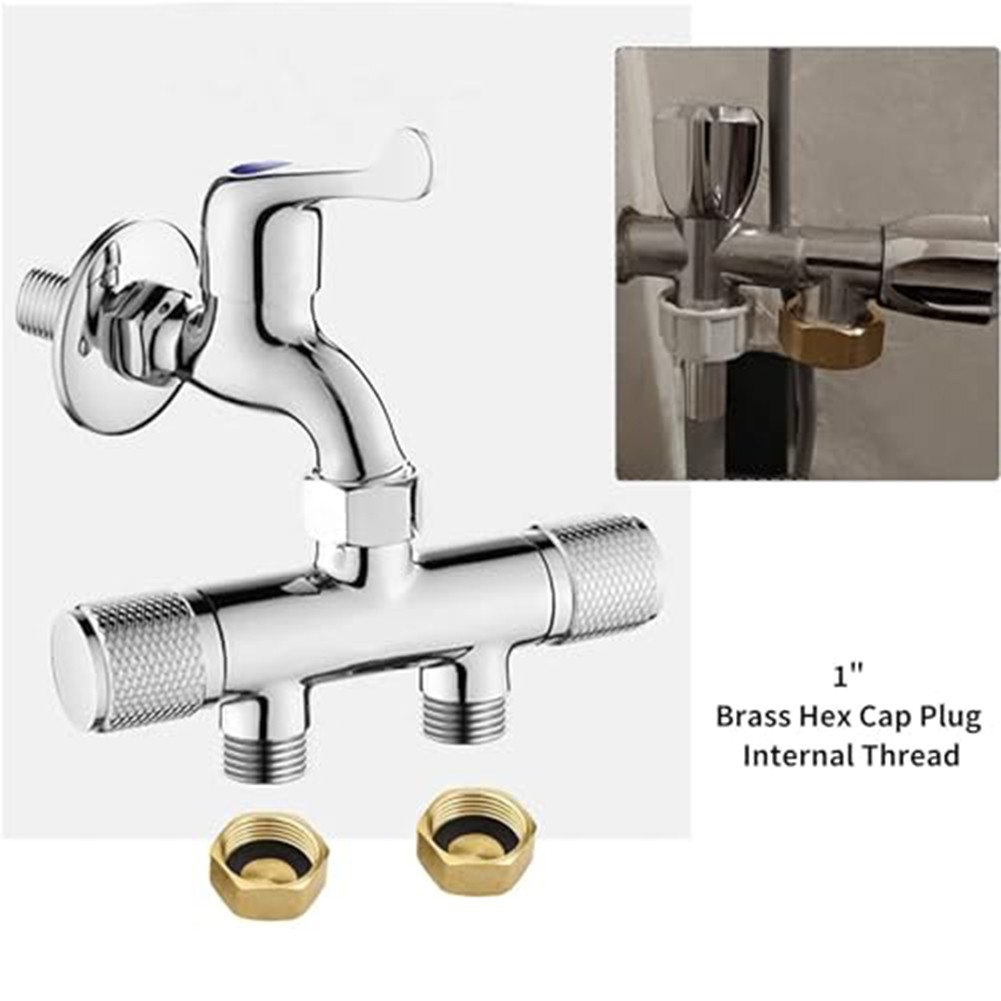 Goodhd 3Pc Brass Blanking Cap 1 Inch(30.5Mm) Hex Brass Blanking Nut Cap ...