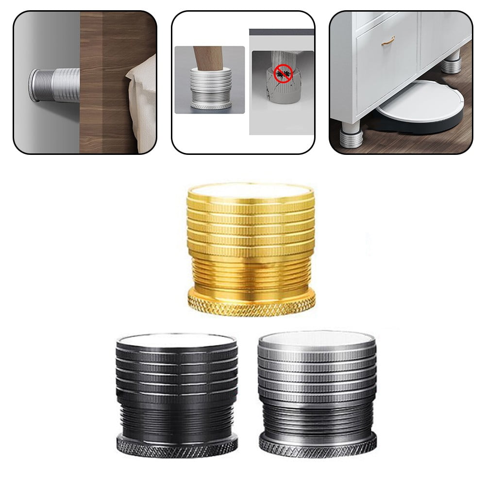 Goodhd 4 Pack 23-37Mm Adjustable Bed Table Legs Riser Base Booster For ...