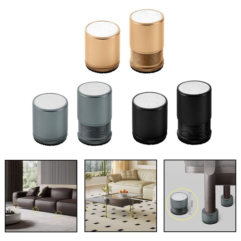 Goodhd 4 Pack 27-40Mm Adjustable Bed Table Legs Riser Base Booster For ...