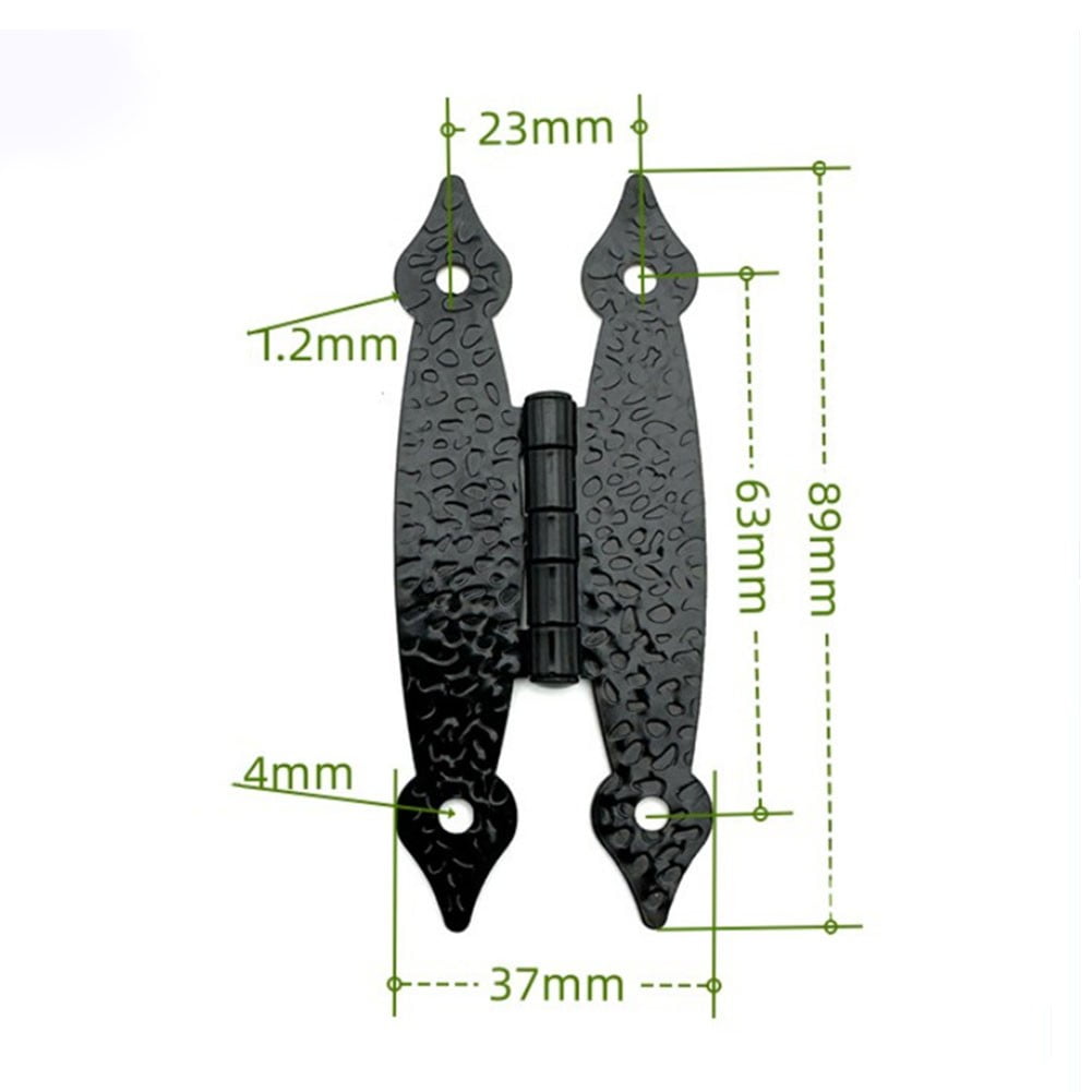 Goodhd 4 Pack 3.5 Inch Antique Iron H-Shaped Cabinet Hinge Cabinet Door ...