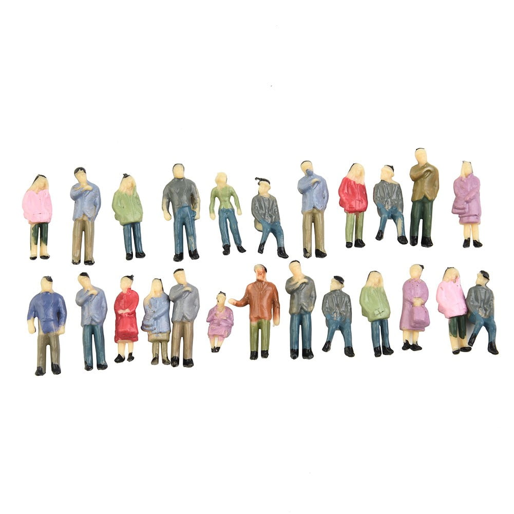 Goodhd 49 Pack Ho Oo Painted People Figures Bench Lamp Post For ...